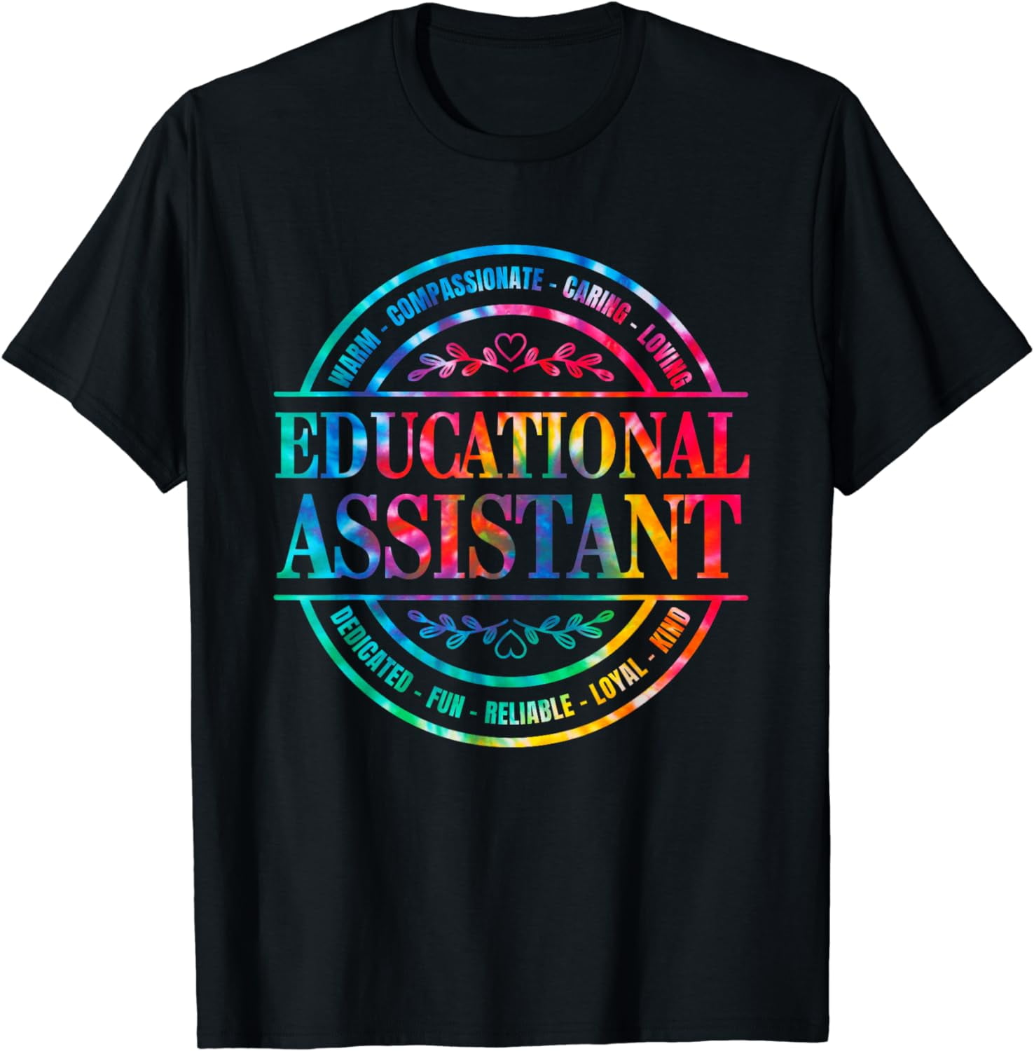 Tie Dye Educational Assistant Paraprofessional Educator T-Shirt ...