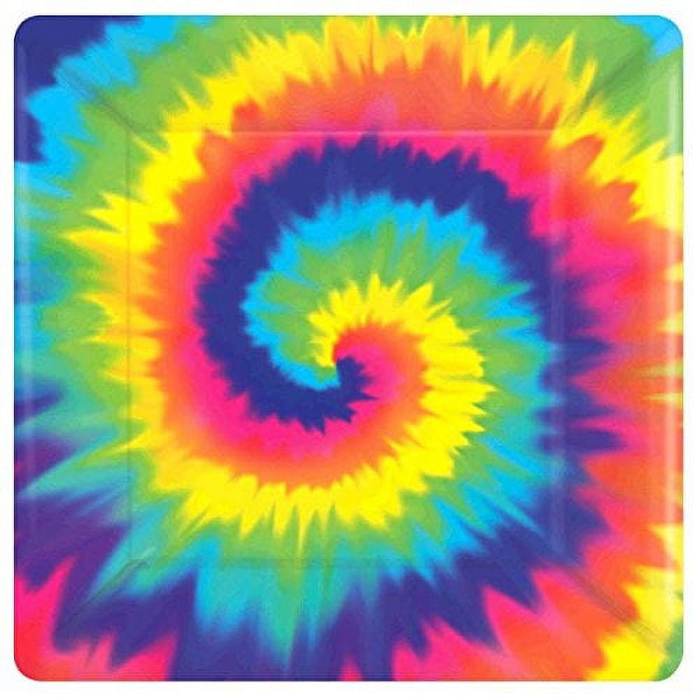 Tie-Dye 'Feeling Groovy' Extra Large Paper Plates (8ct) - Walmart.com