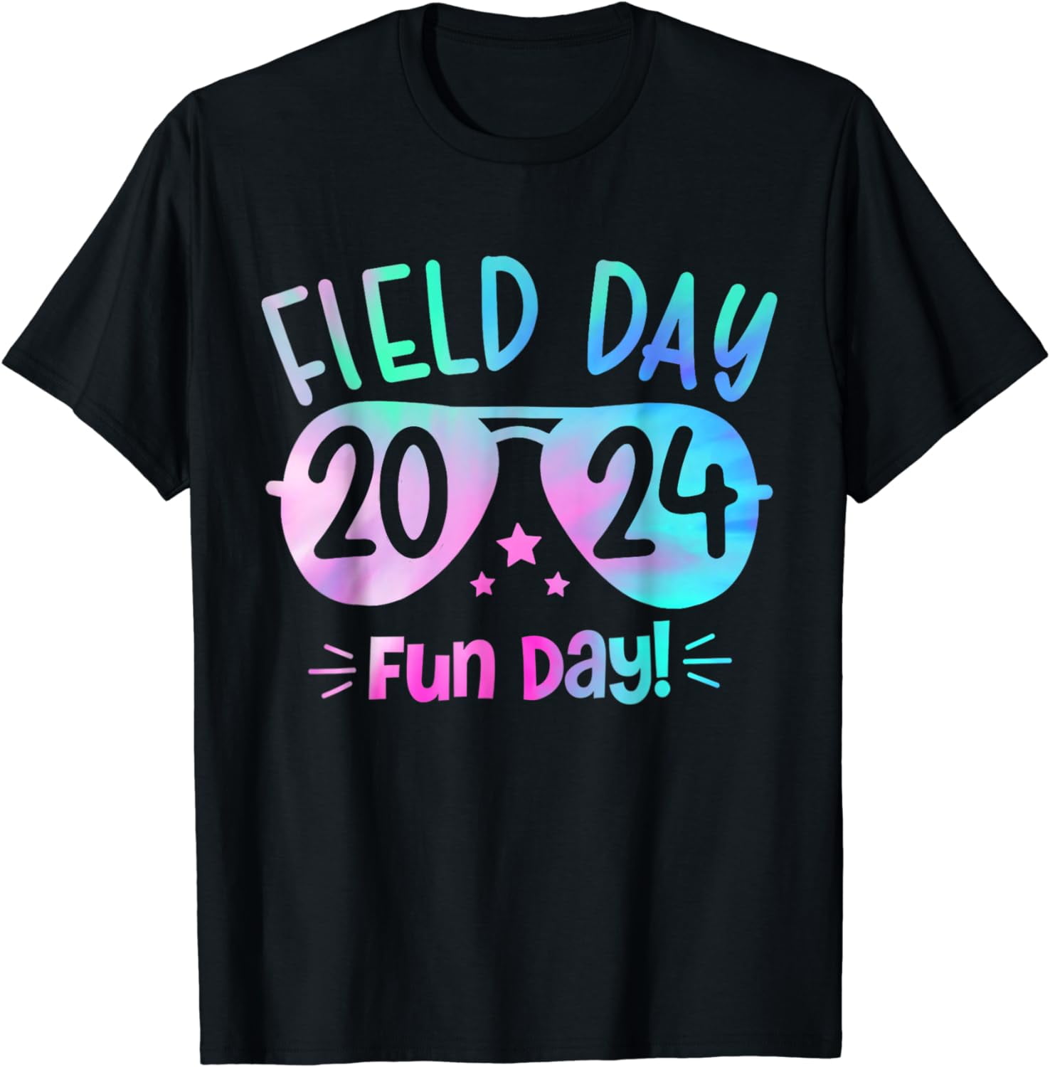 Tie Dye Field Day Vibes Fun Day Teacher Kid Field Day 2024 T-Shirt ...