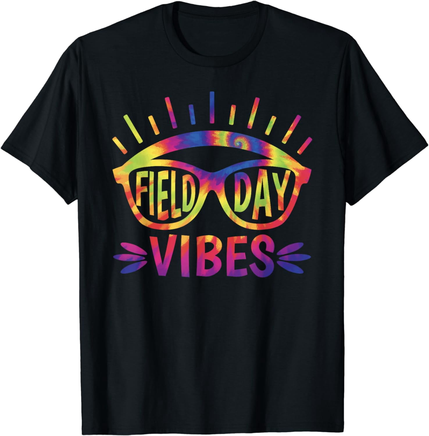 Tie Dye Field Day Vibes Last Day Of School Field Day Teacher T-Shirt ...