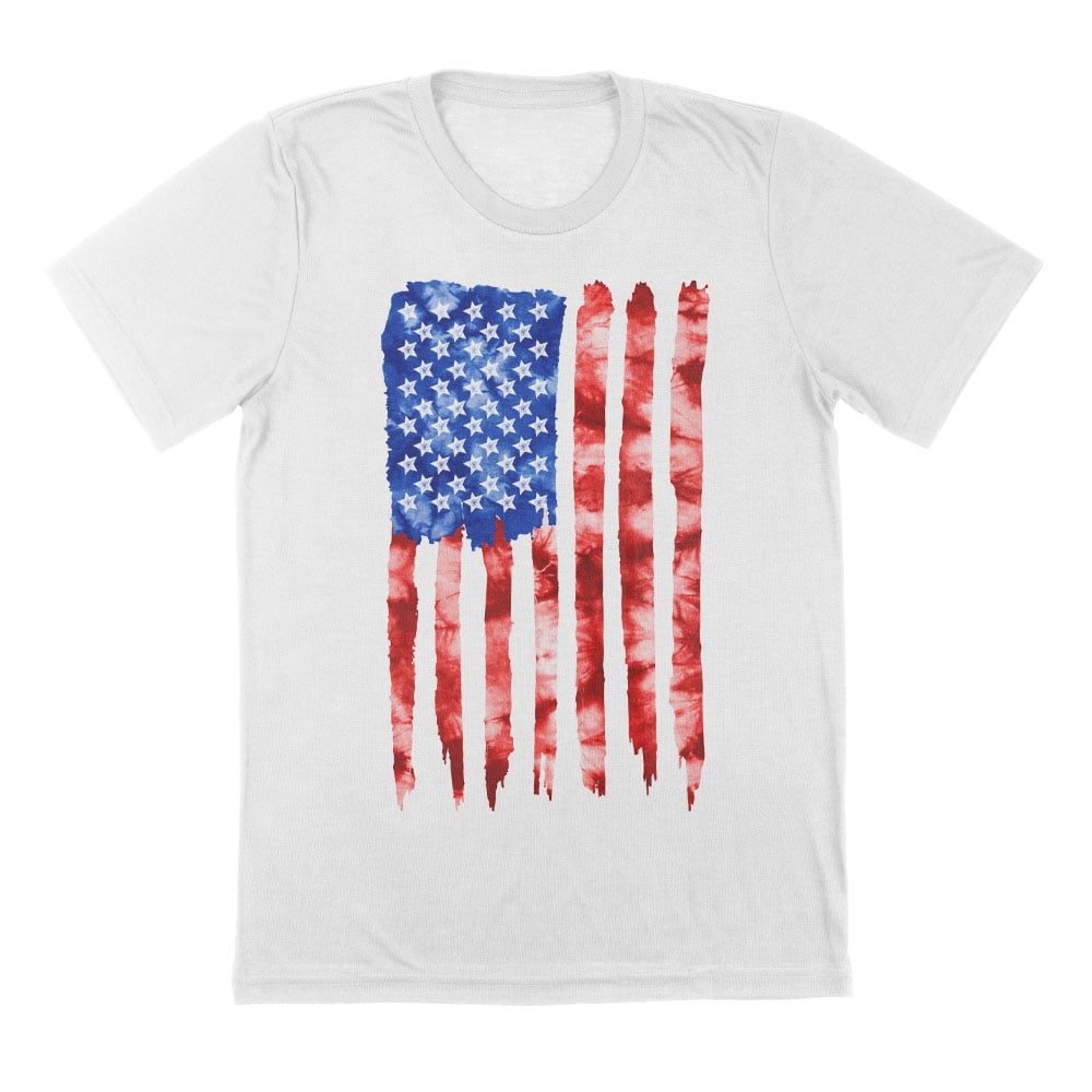 Tie Dye Flag Humor Graphic White Mens T-Shirt - Walmart.com