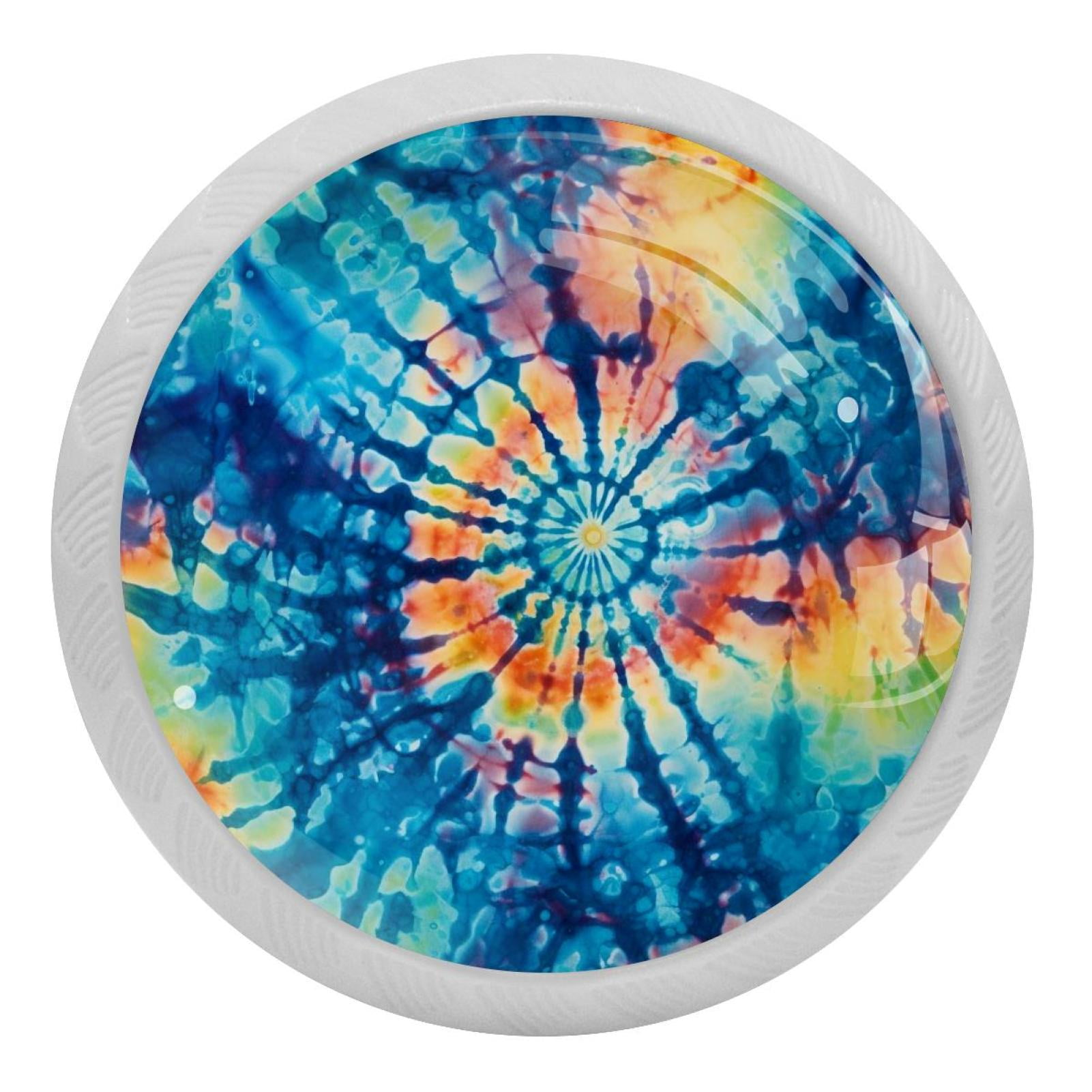 Tie Dye Fluorescent Glow-in-the-Dark Cabinet Door Knobs - Round 4-Pack ...