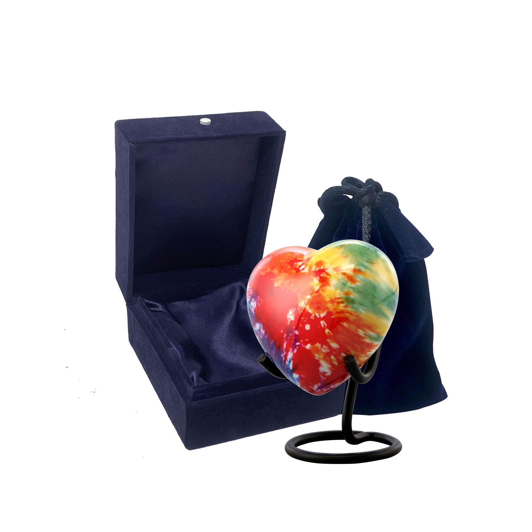 Tie Dye Heart Keepsake Urn | Tiedye Heart Cremation Urn for Ashes ...