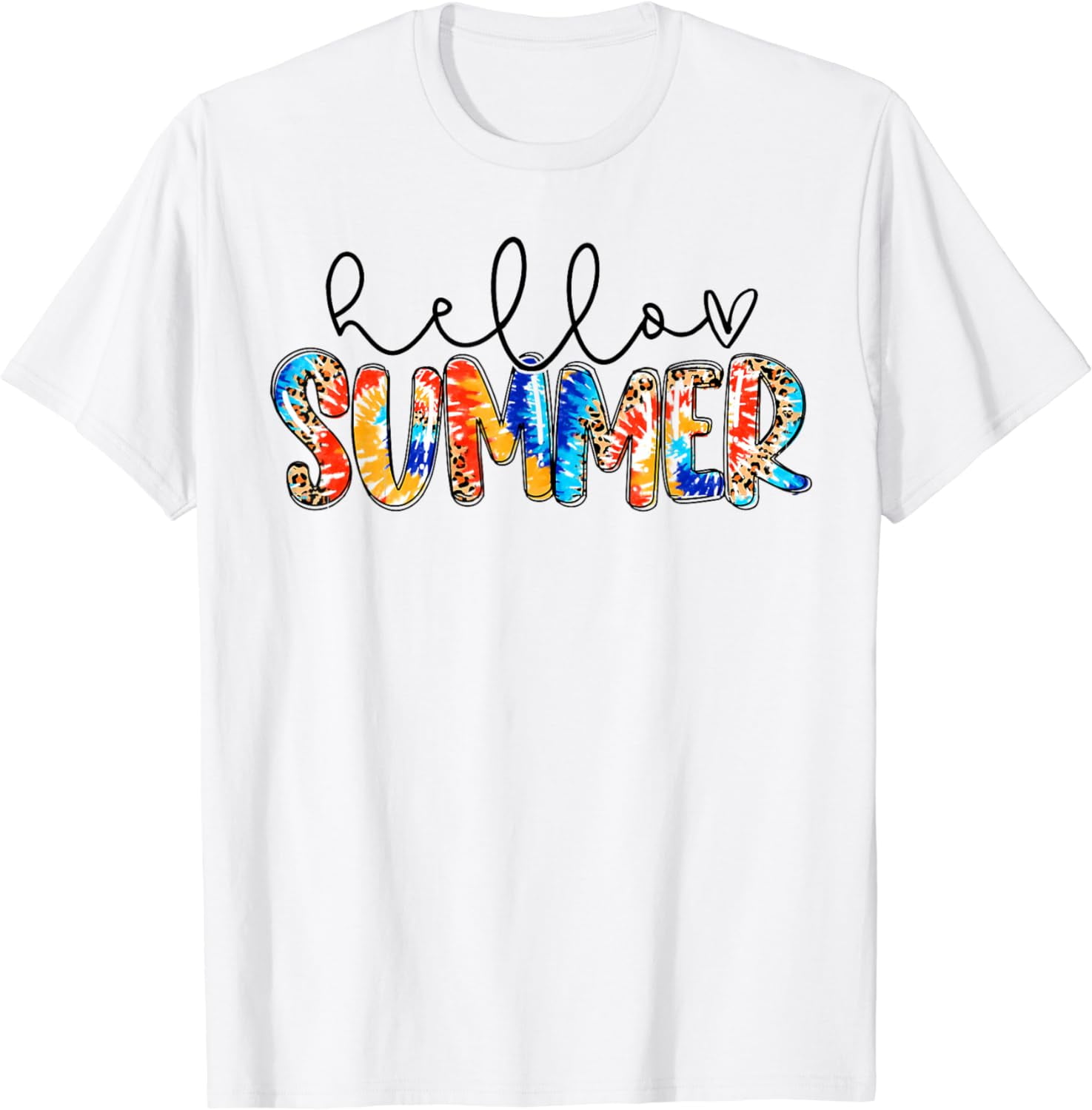 Tie Dye Hello Summer Hawaii Beach Summer Vacation Family T-Shirt - Walmart.com