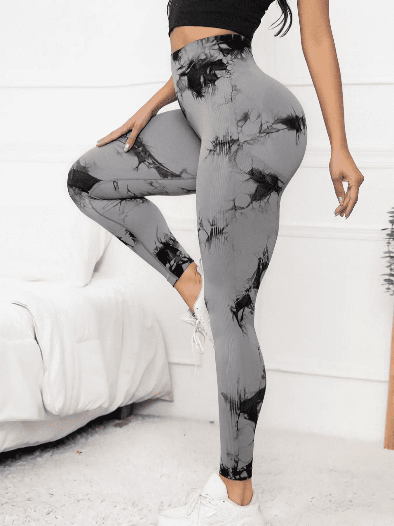 Tie Dye Hidden Scrunch Leggings for Women Tummy Control Butt Lifting ...