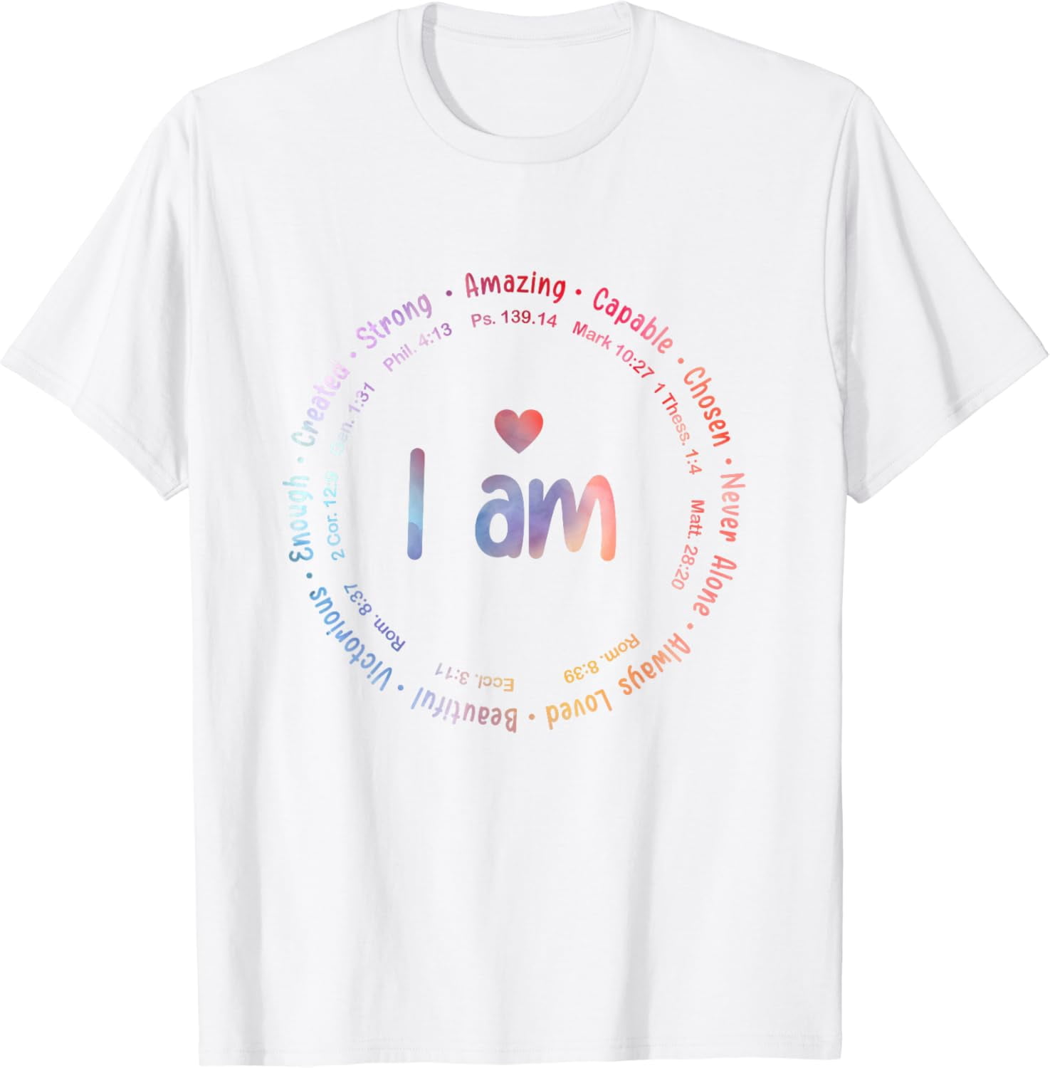 Tie Dye I Am Inspiration Christian Religious Bible Verses T-Shirt ...
