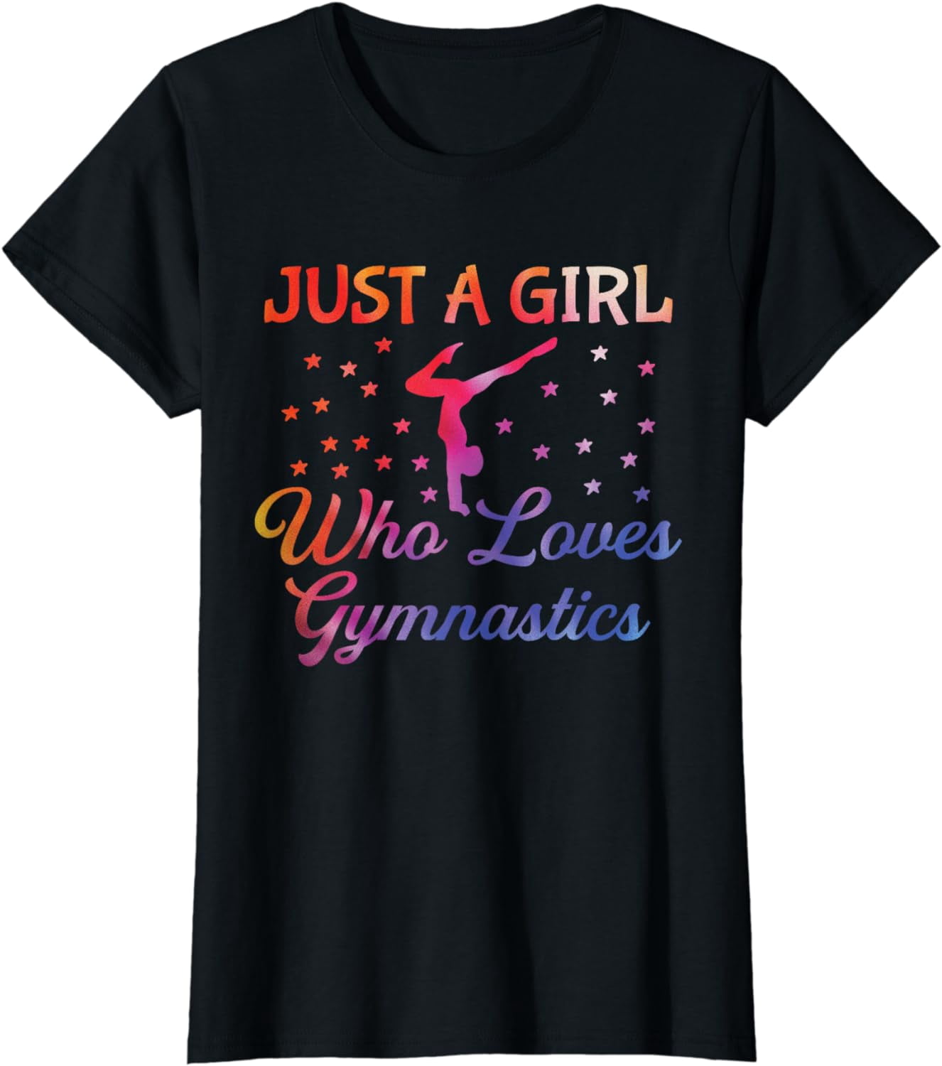 Tie Dye Just A Girl Who Loves Gymnastics Lovers Cool T-Shirt - Walmart.com