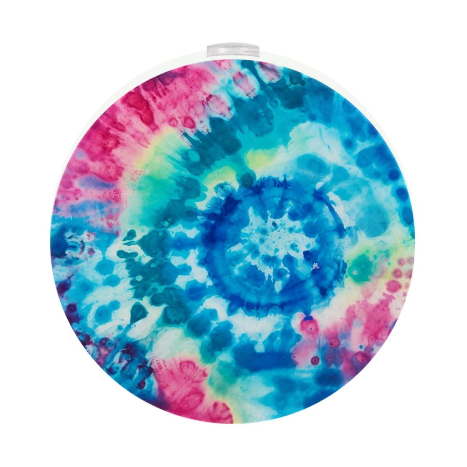 Tie Dye LED Round Night Light 2PCS - Motion Sensor Activated Soft Glow ...