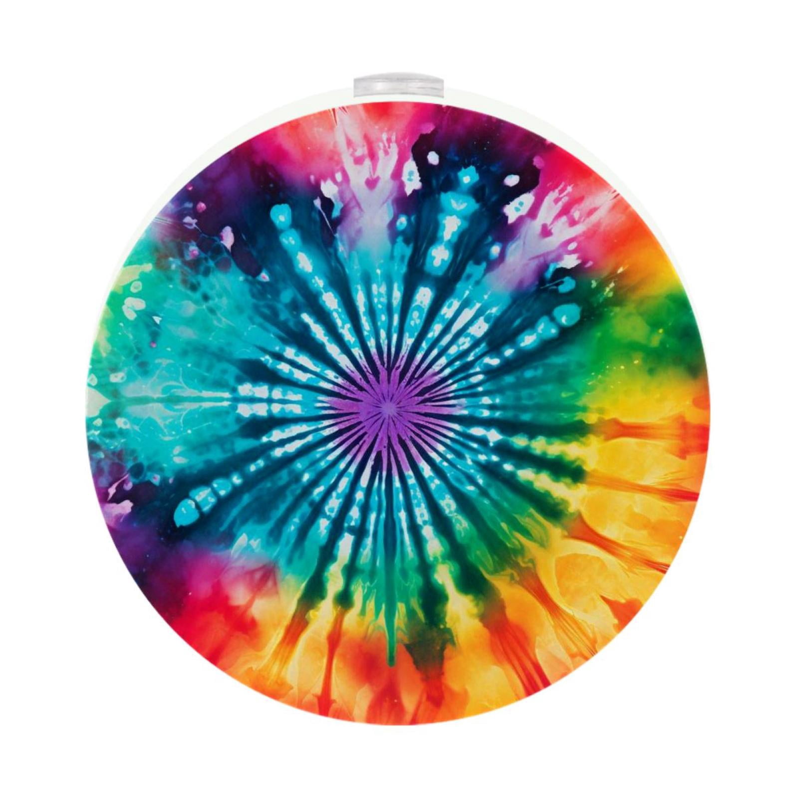 Tie Dye LED Round Night Light 2PCS - Motion Sensor Activated Soft Glow ...