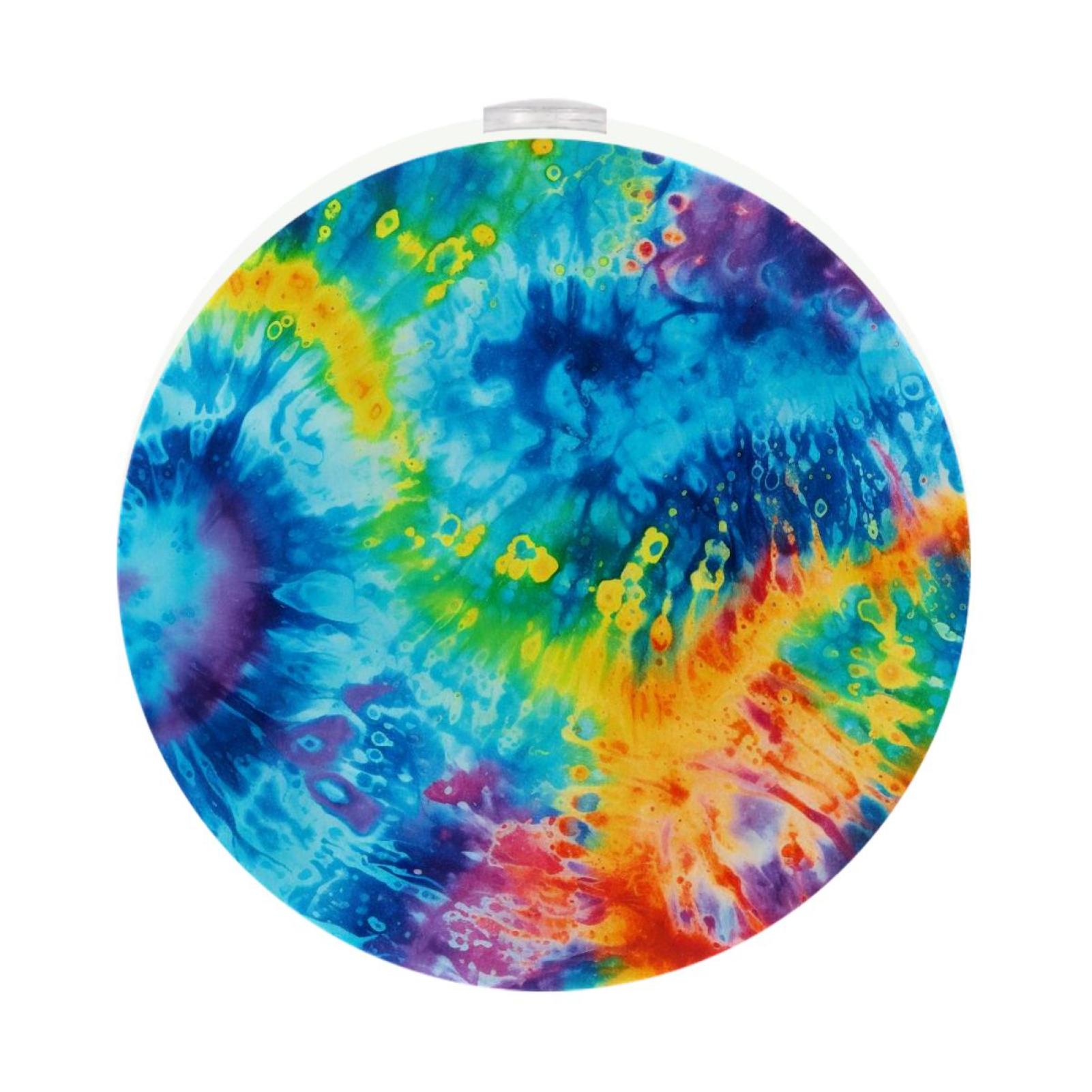 Tie Dye LED Round Night Light-2PCS, Plug-in Dusk-to-Dawn Auto Sensor ...