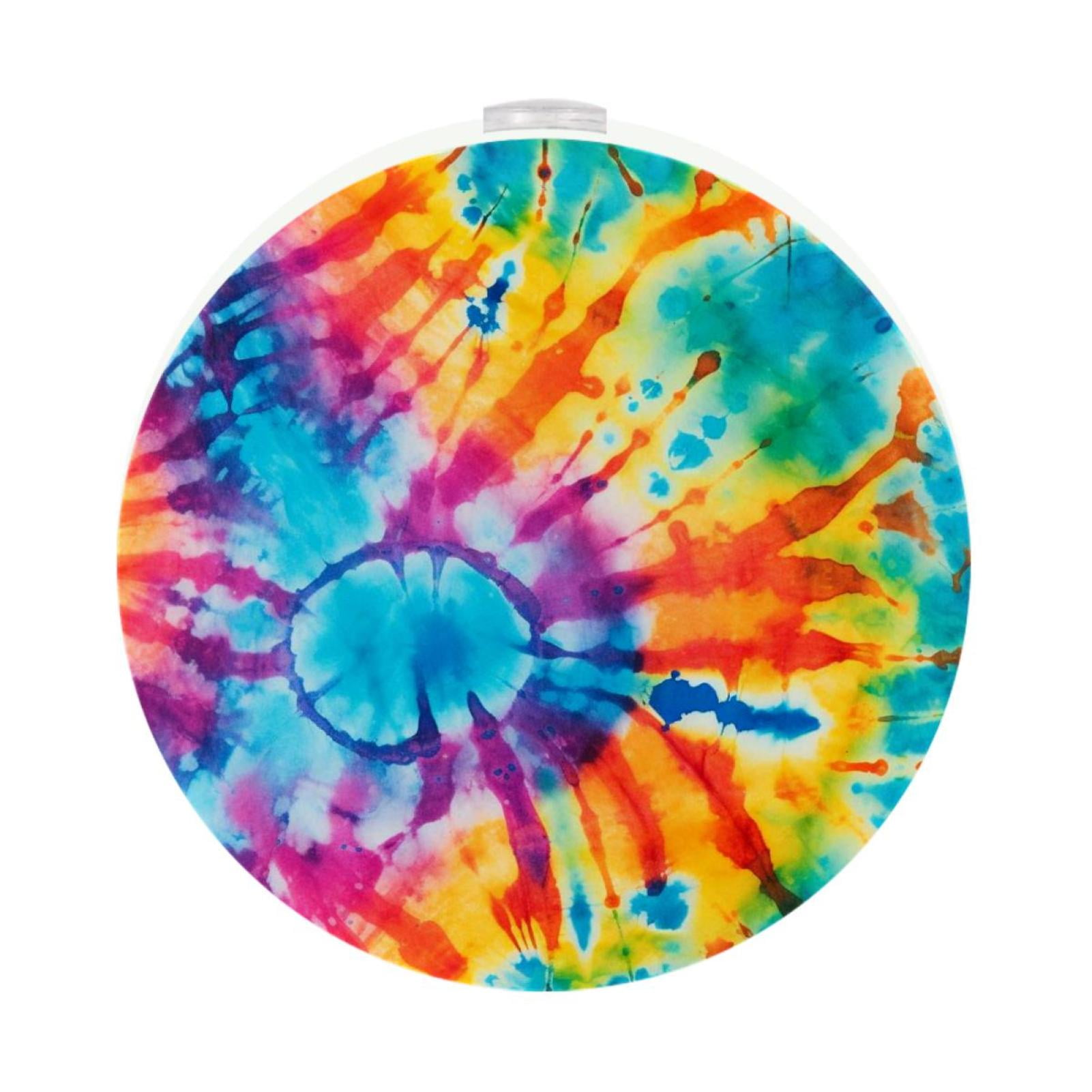 Tie Dye LED Round Night Light- Set of 2, Portable Rechargeable Mini ...