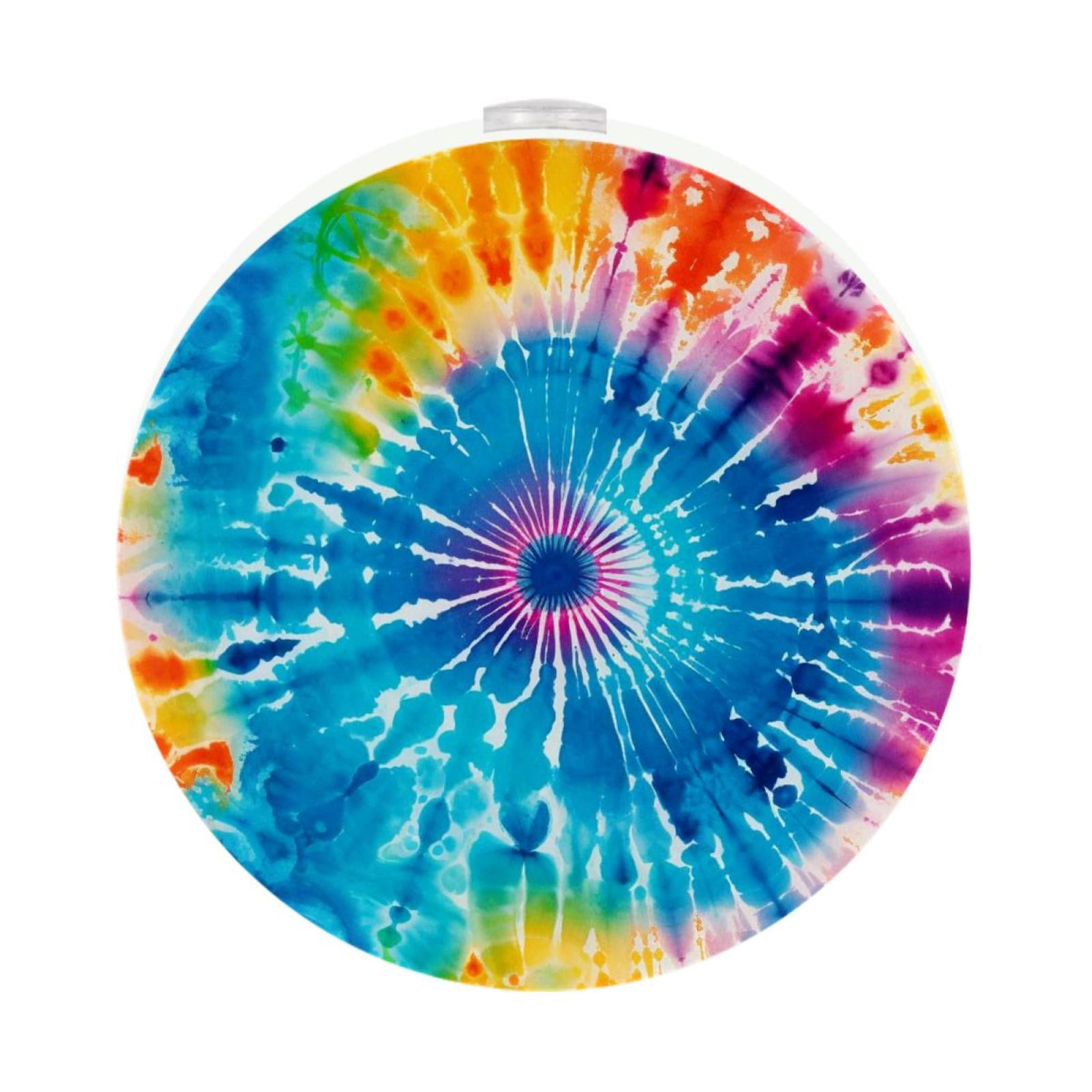Tie Dye LED Round Night Light- Set of 2, Portable Rechargeable Mini ...
