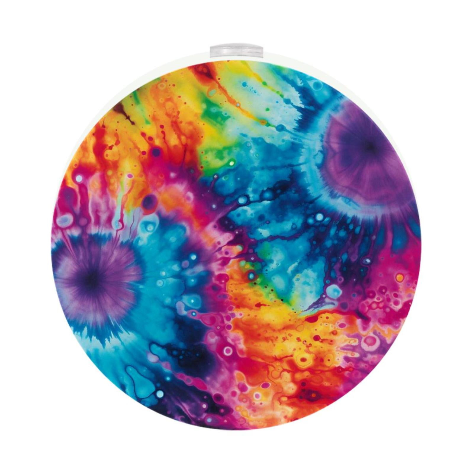 Tie Dye LED Round Night Light- Set of 2, Portable Rechargeable Mini ...