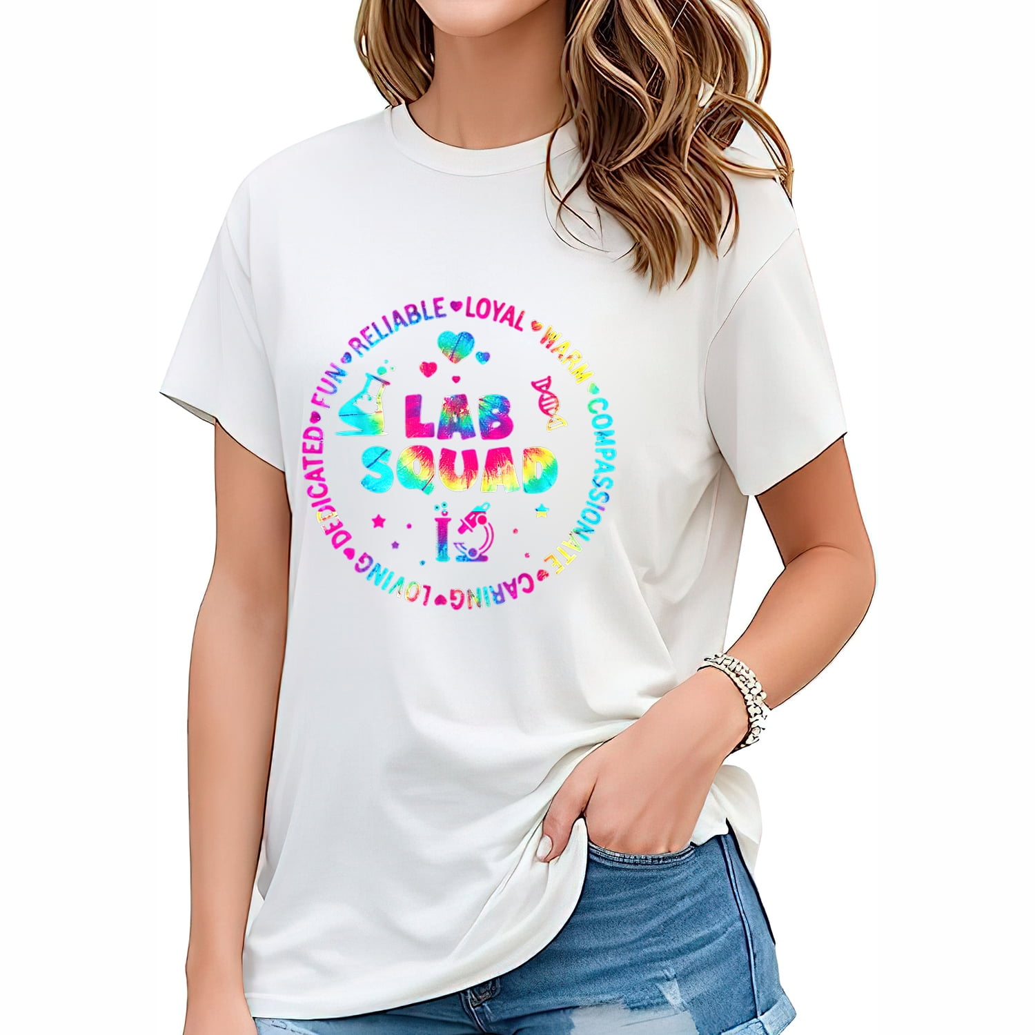 Tie Dye Lab Week Lab Squad Lab Tech Laboratory Ass Cute Short Sleeve ...