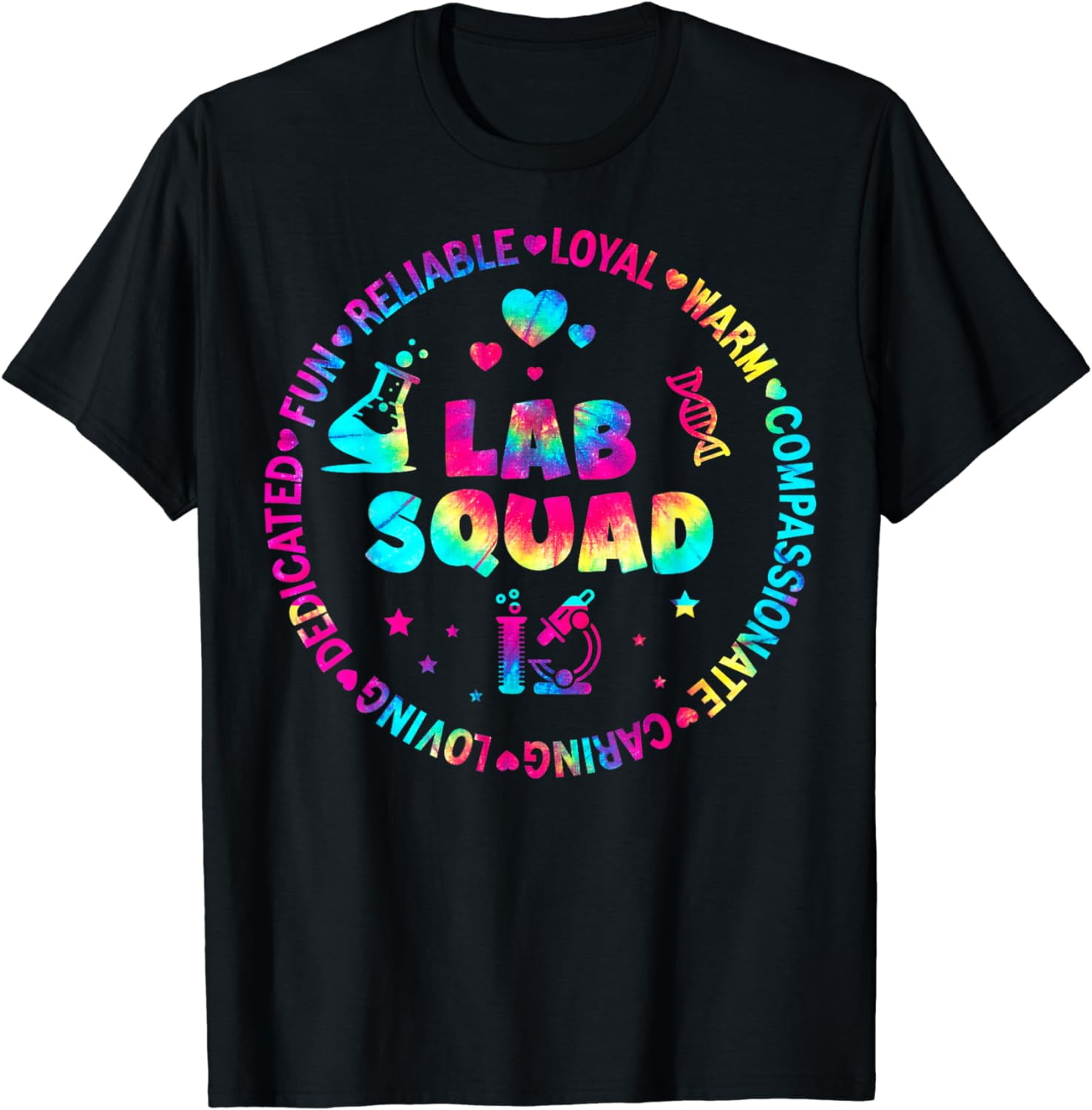 Tie Dye Lab Week Lab Squad Lab Tech Laboratory Assistant T-Shirt - Walmart.com
