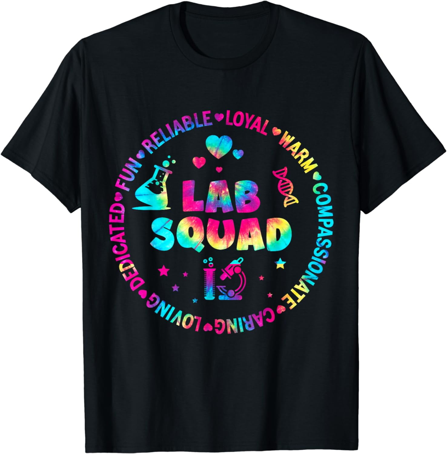Tie Dye Lab Week Lab Squad Lab Tech Laboratory Assistant T-Shirt ...