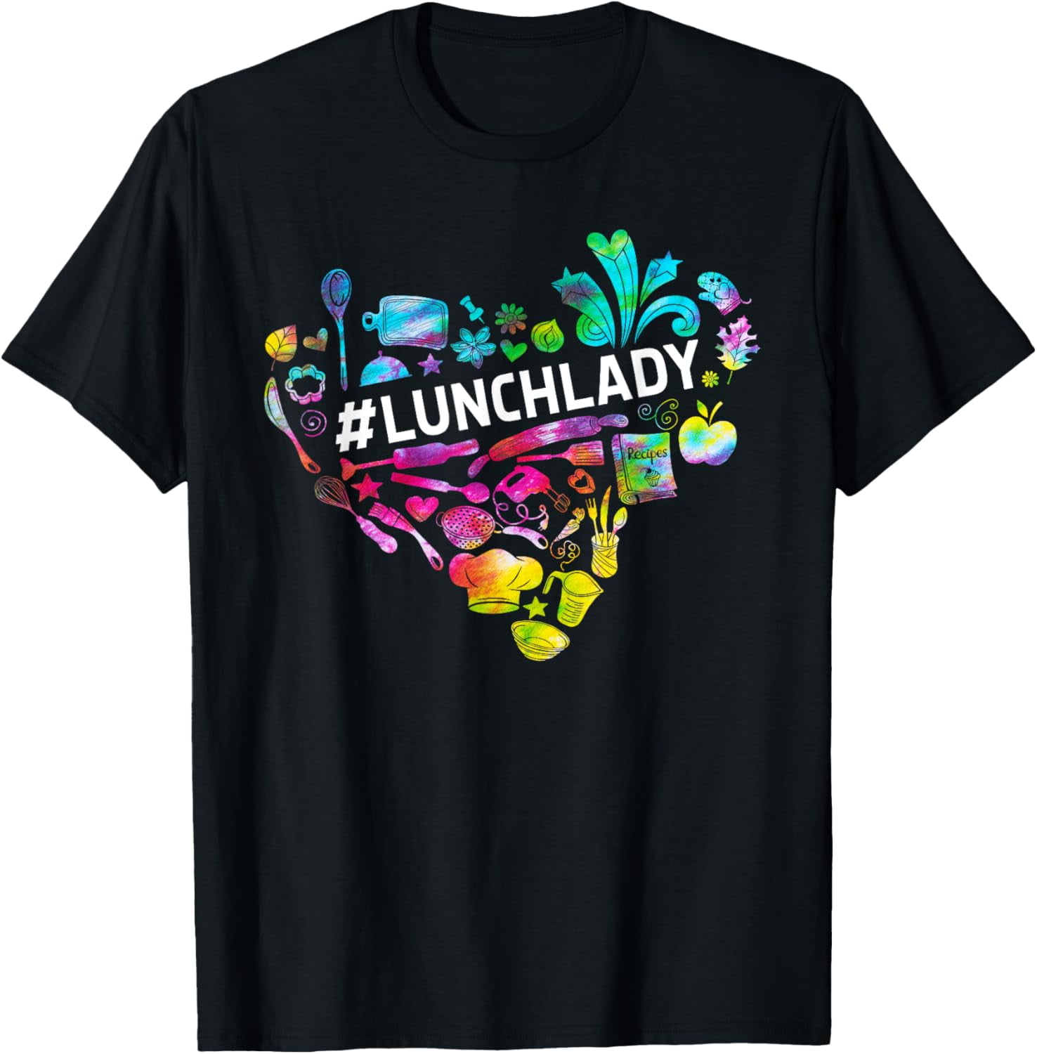 Tie Dye Lunch Lady Cafeteria Staff Welcome Back To School T-Shirt ...