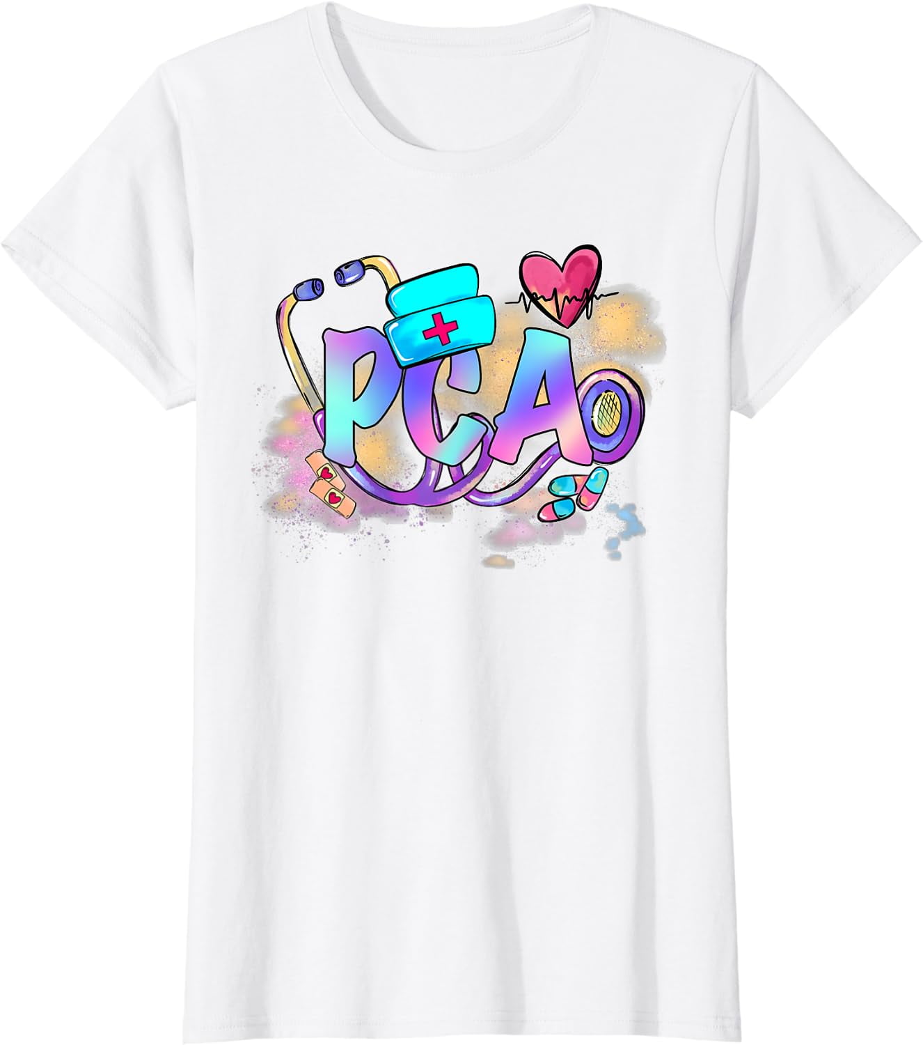 Tie Dye PCA Cute Nurse Day CNA RN Nurse Week Gifts Nursing T-Shirt ...