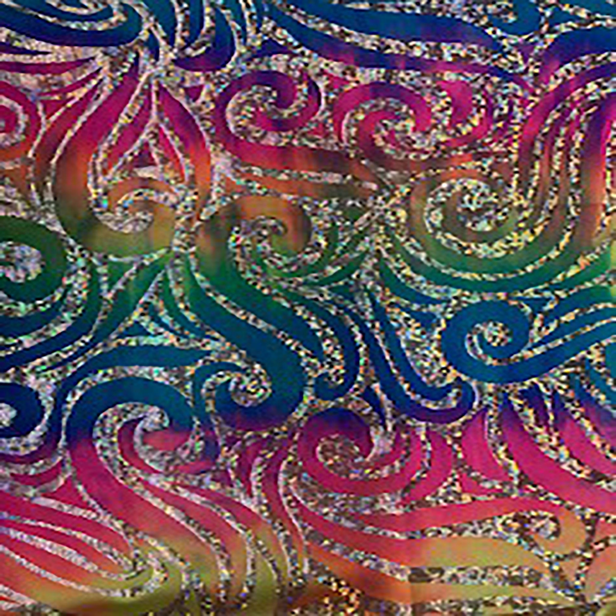 Tie Dye Paisley Snake: Vibrant 4 Way Stretch Nylon Spandex Fabric for ...