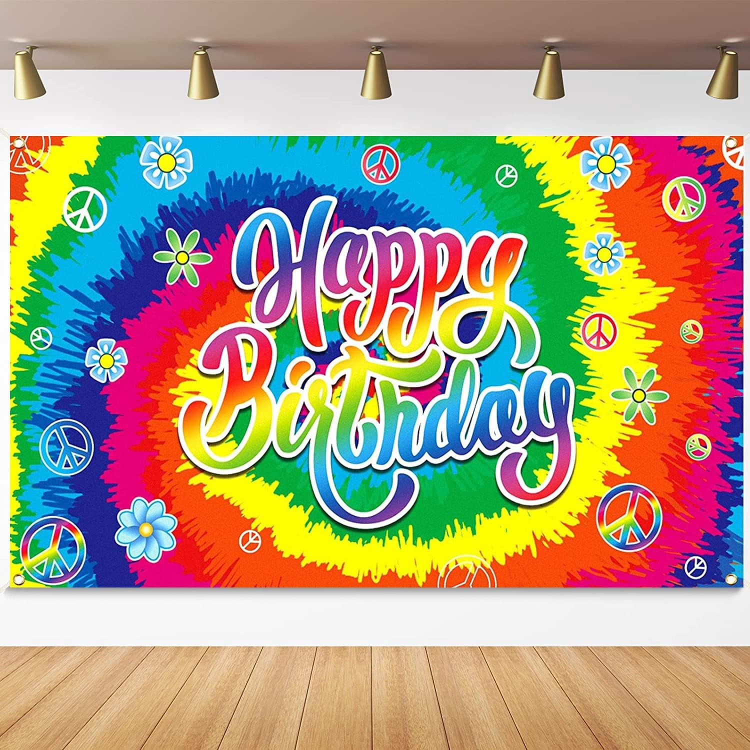 Tie Dye Party Backdrop 60's Carnival Groovy Banner 60's Hippie Groovy ...