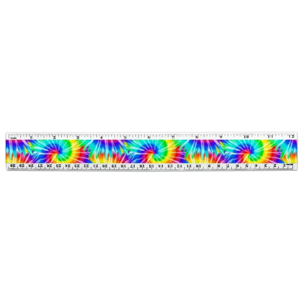 Tie Dye Pattern 12 Inch Standard and Metric Plastic Ruler - Walmart.com