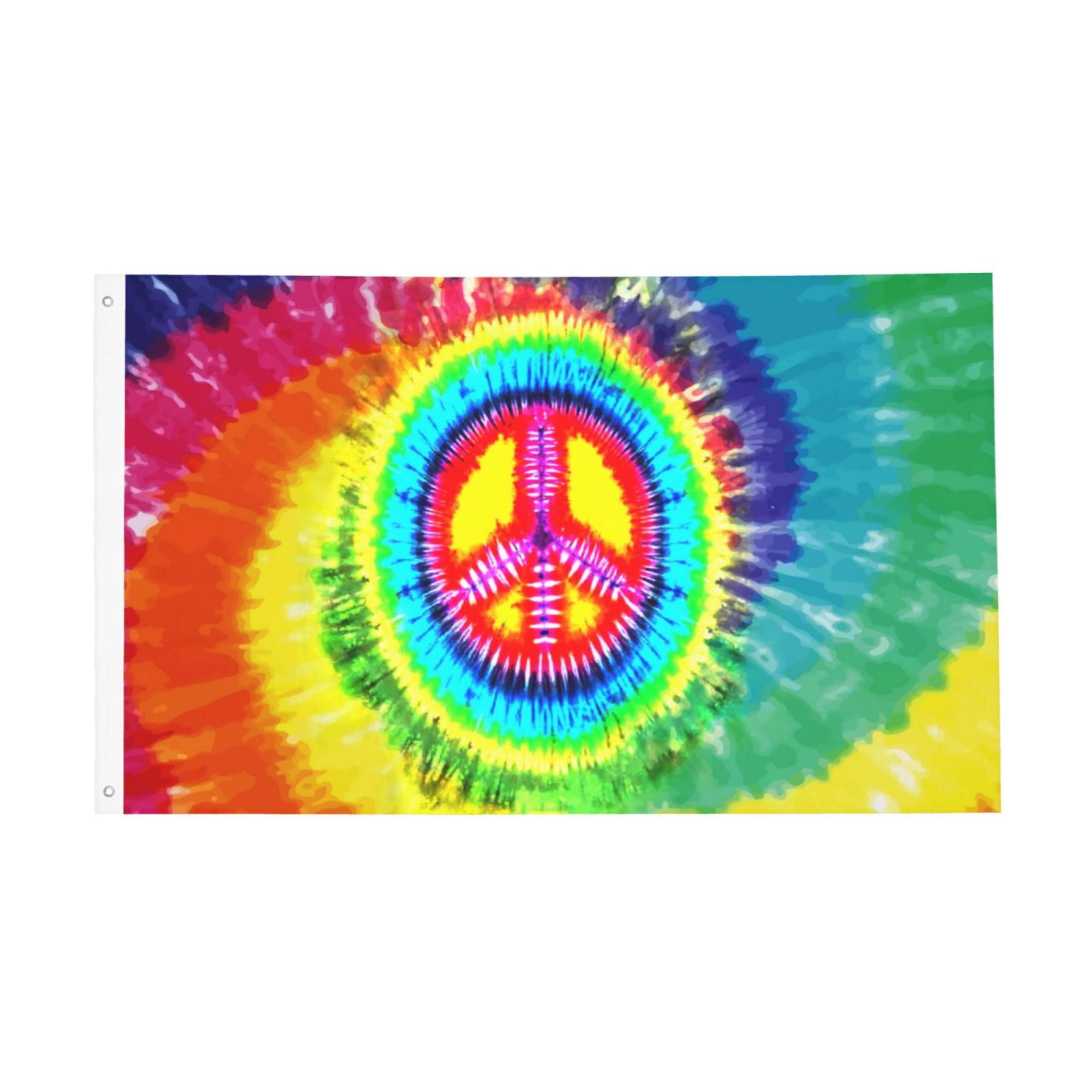 Tie Dye Peace Flag 3x5 Ft Outdoor Indoor With Grommet Garden Yard ...