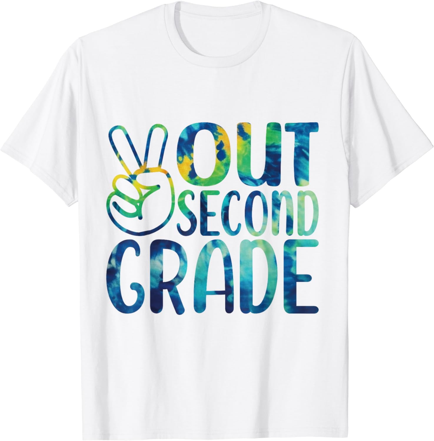 Tie Dye Peace Out 2nd Grade Last Day of School Second Grade T-Shirt ...