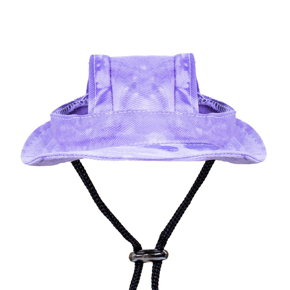 Tie Dye Pet Hat with Ear Hole,Round Brim Dog Puppy Cat Sun Hat Bucket ...
