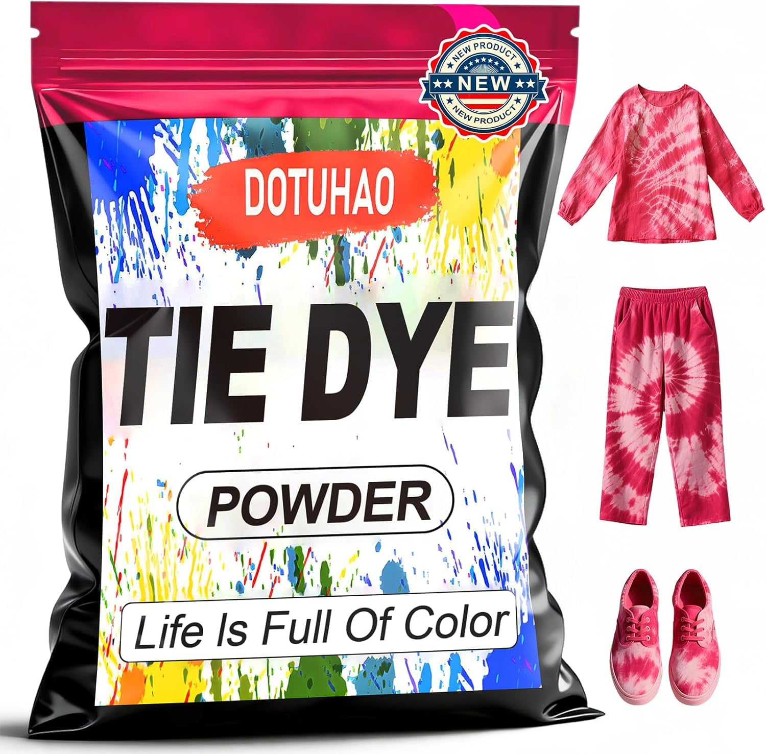 Tie Dye Powder, Tie Dye for Clothes, Fabric Dye, Permanent & Washfast ...