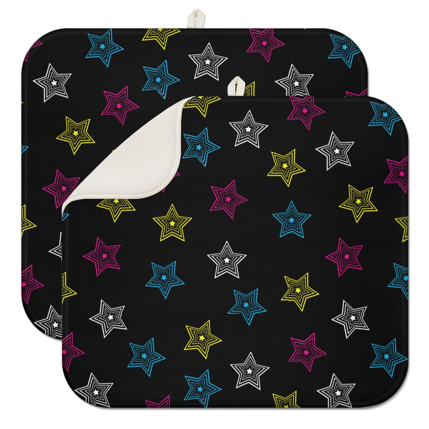 Tie-Dye Rainbow Gradient Dish Drying Mat – Psychedelic Art Inspired ...