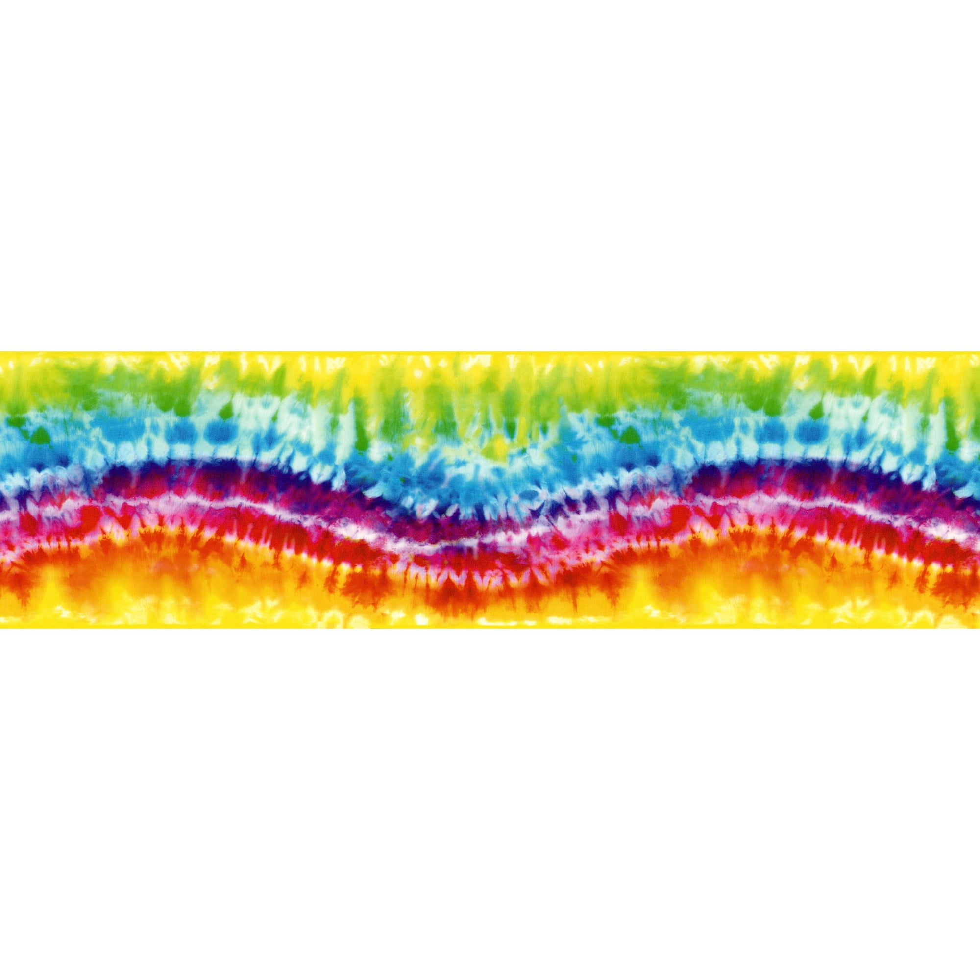 Tie Dye Rainbow Wallpaper Border - Vibrant Red Green Blue Yellow - Pre ...