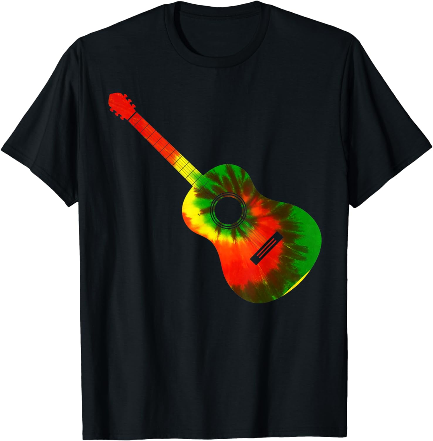 Tie Dye Rasta Shirt | Vintage Retro Guitarists T-shirt Gift - Walmart.com