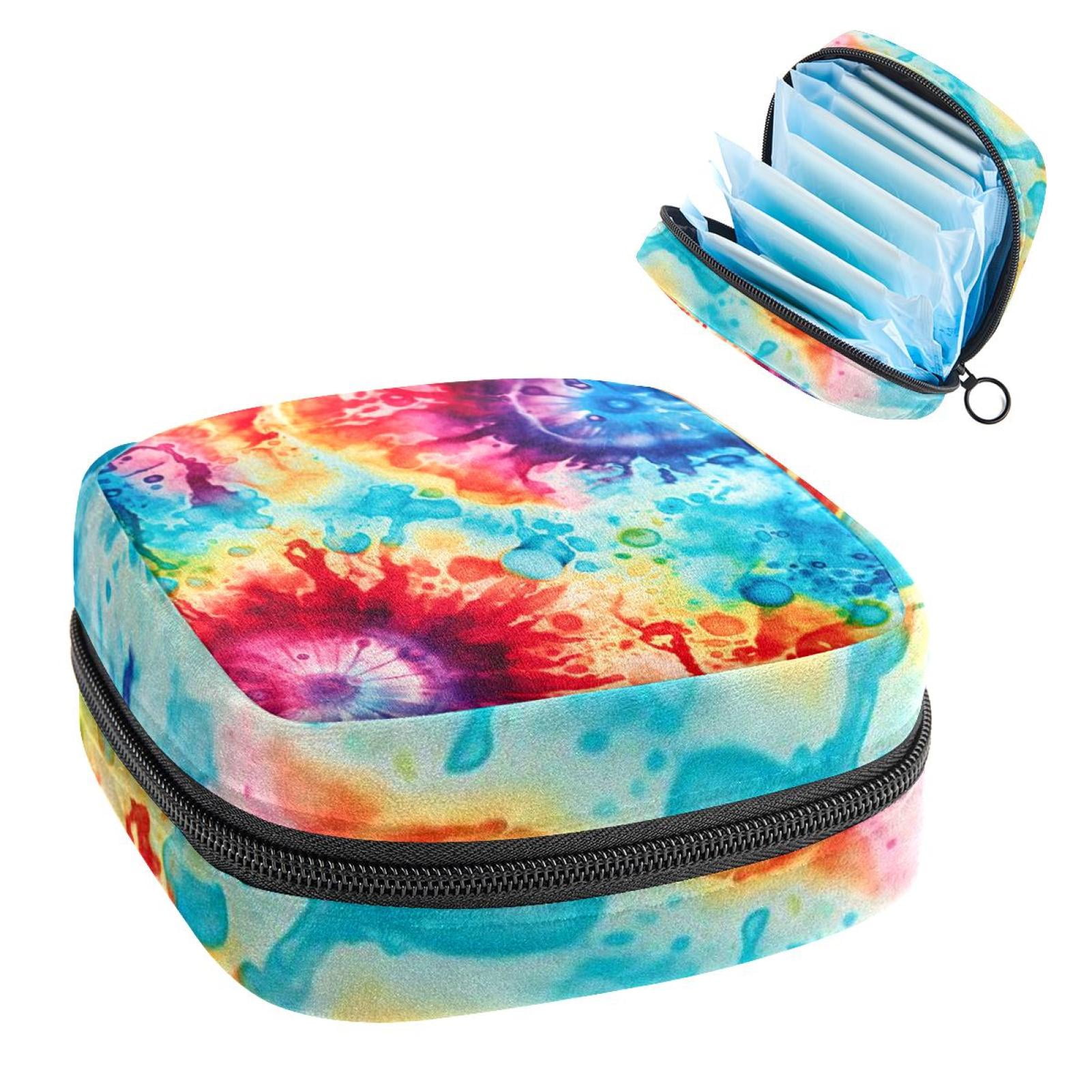 Tie Dye Sanitary Napkin Bag Period Pouch Travel Organizer Zipper Pouch ...