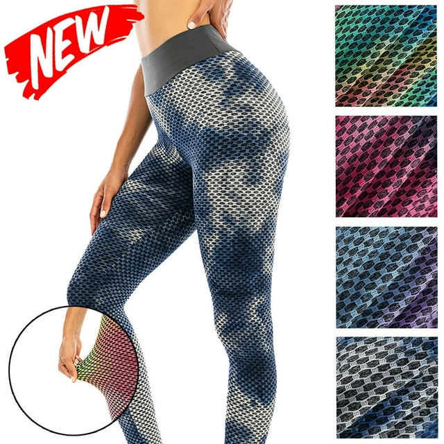 Tie Dye Seamless Leggings for Women High Waist Yoga Pants, Scrunch Butt Lifting Elastic Tights ...