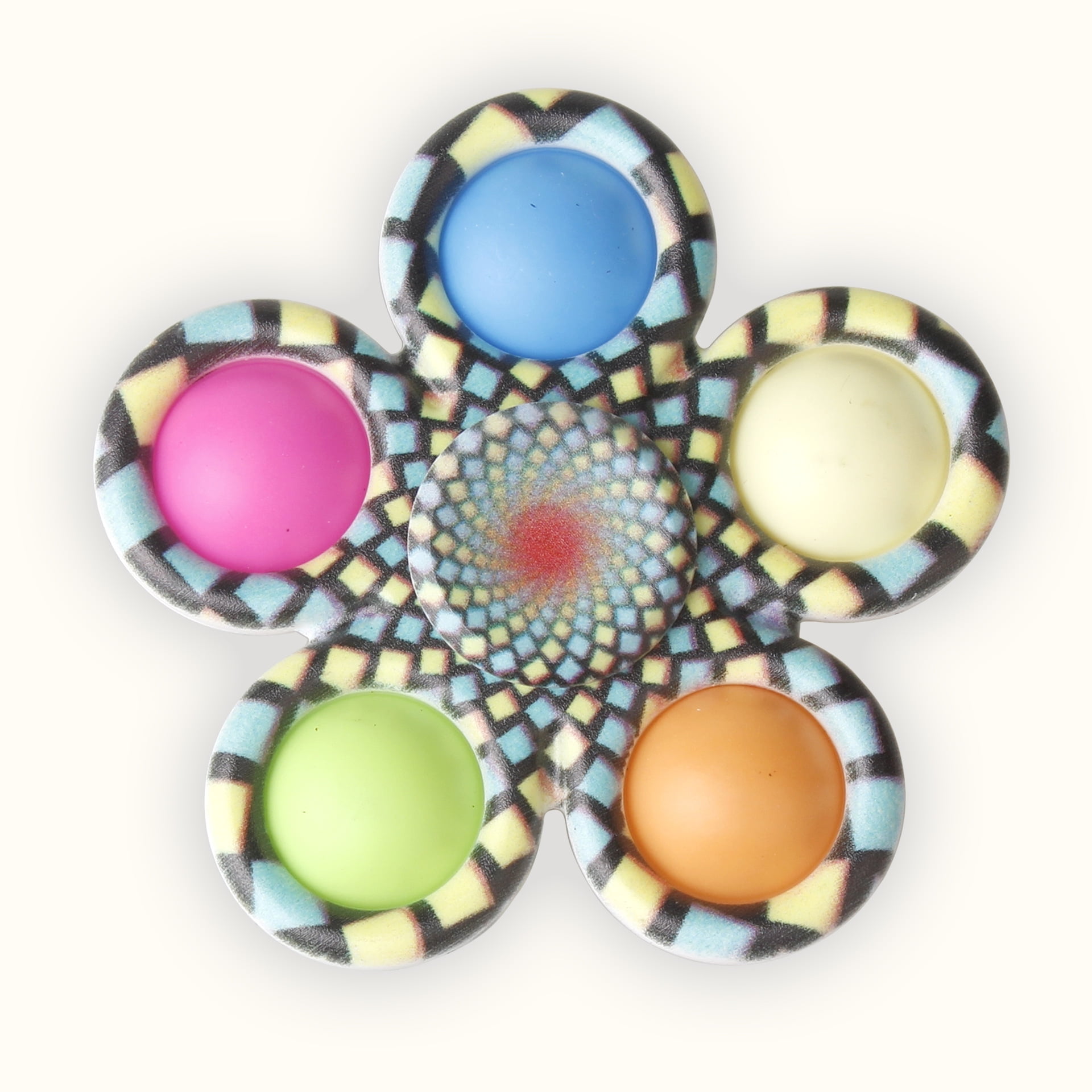 Tie Dye Simple Fidget Spinner Pops Finger Toys Push Bubble Hand Spinner ...