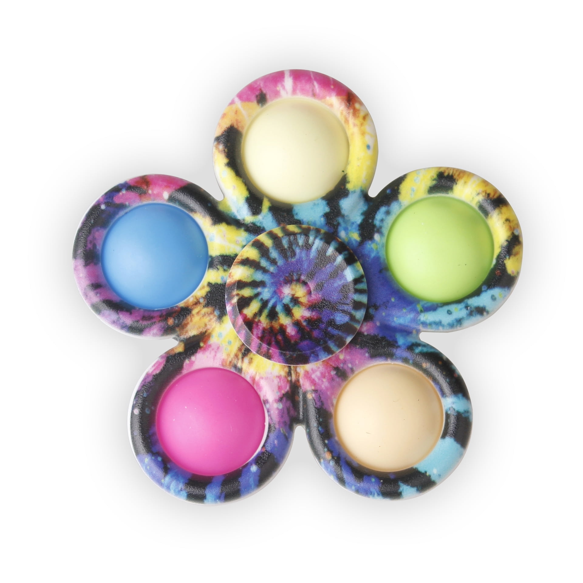 Tie Dye Simple Fidget Spinner Pops Finger Toys Push Bubble Hand Spinner ...