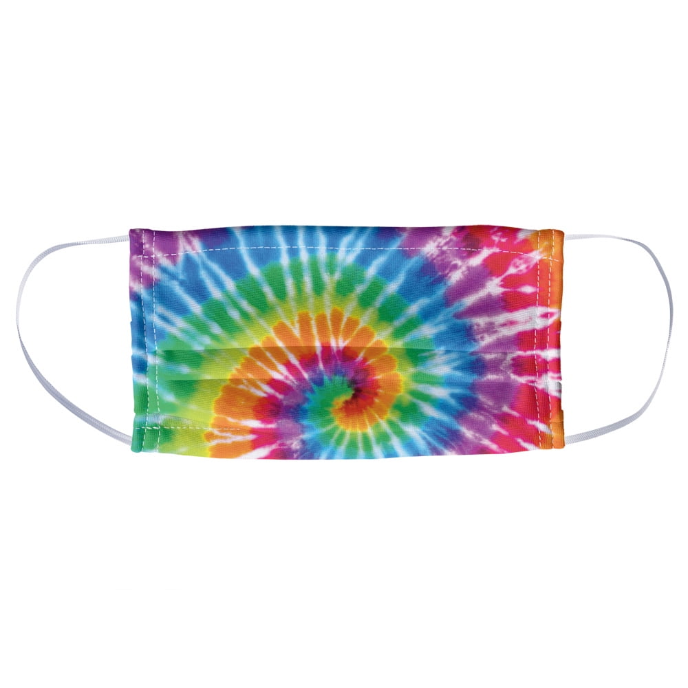 Tie Dye Spiral 1-Ply Reusable Face Mask Covering, Unisex - Walmart.com