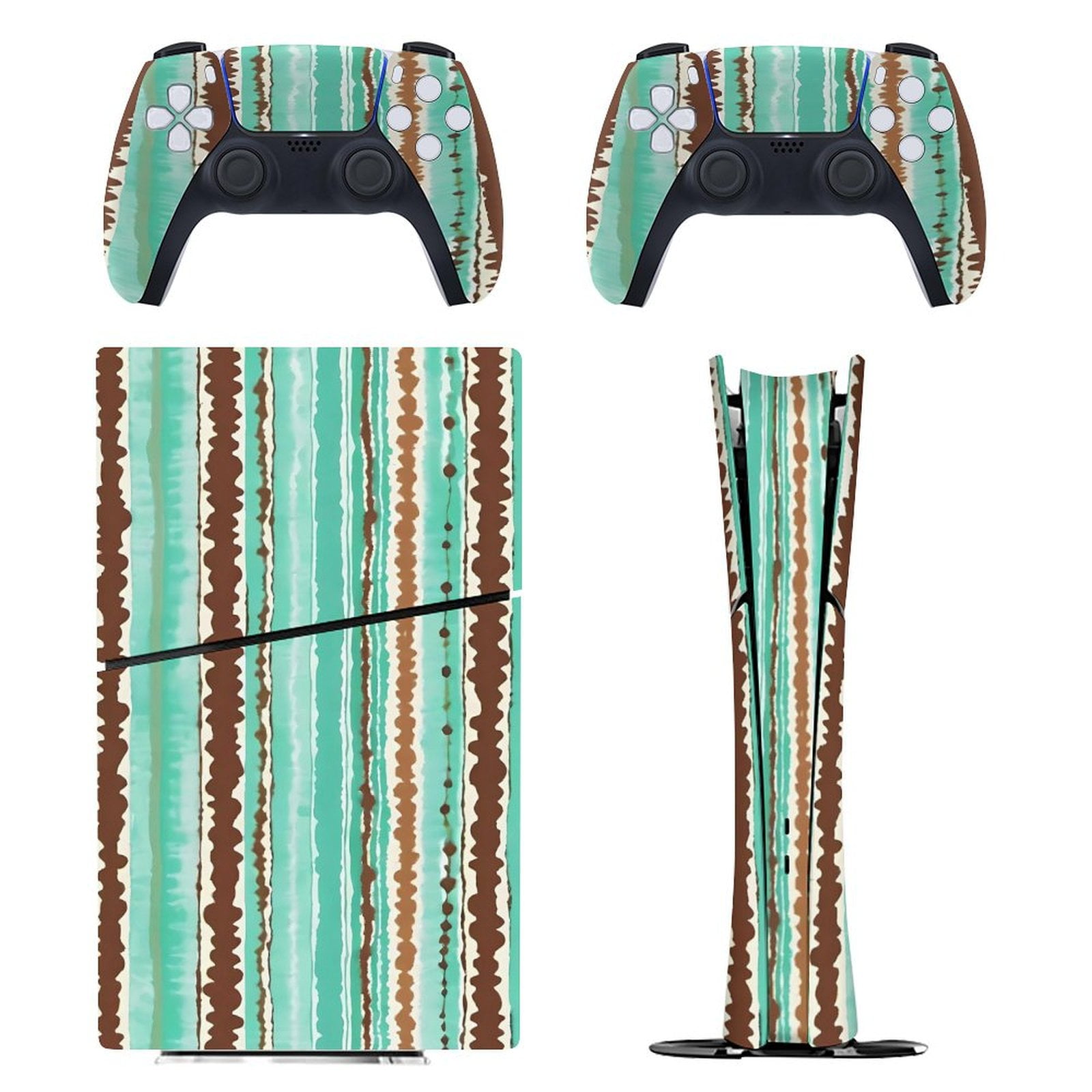 Tie Dye Stripes PS5/PS5 Slim Digital Disc Skin Sticker For Console And ...