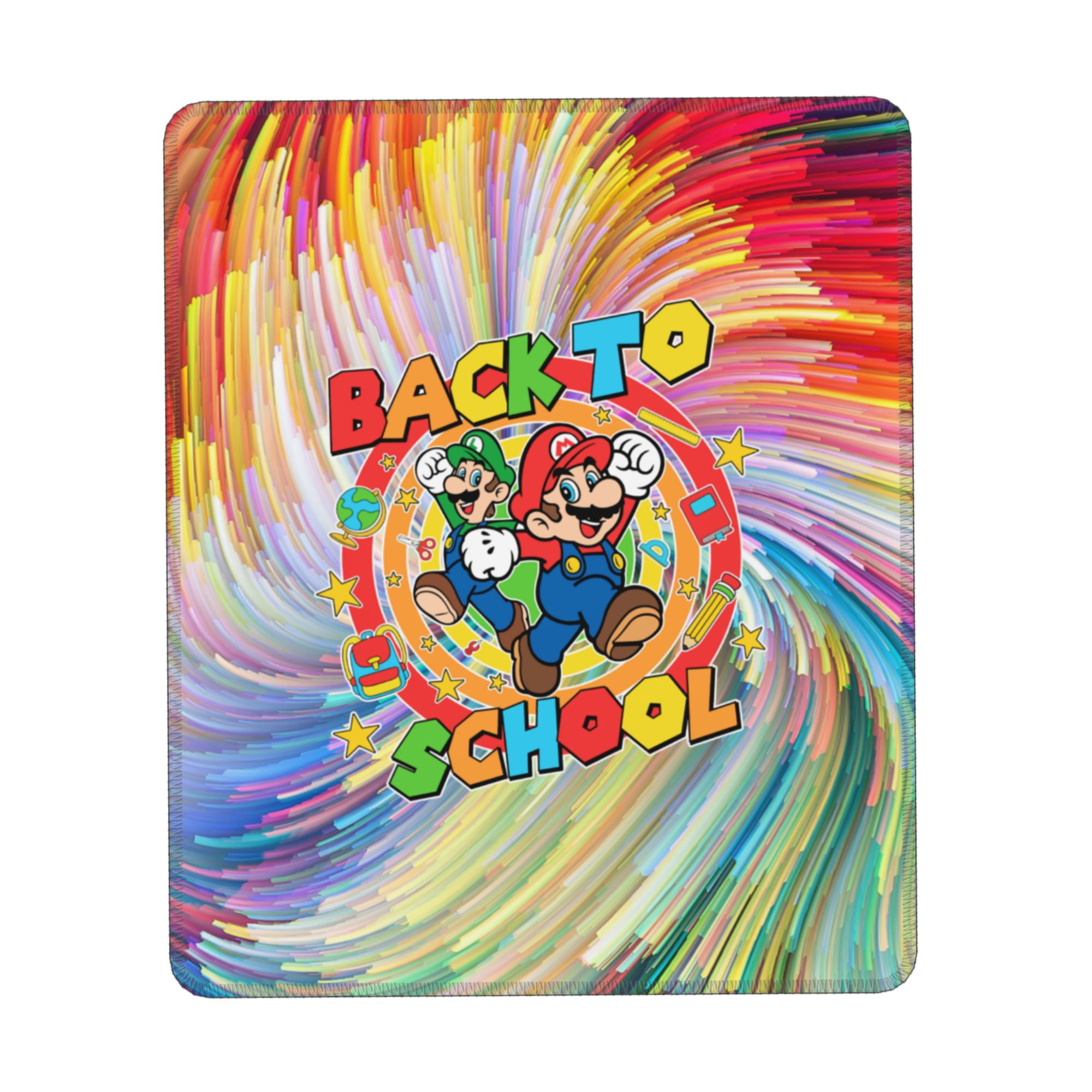 Tie Dye Super Mario Rubber Lock Edge Mouse Pad (Vertical) Office Game ...
