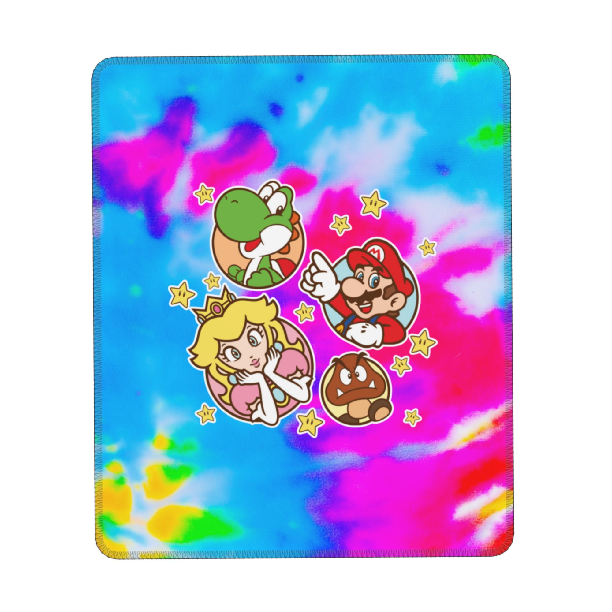 Tie Dye Super Mario Rubber Lock Edge Mouse Pad (Vertical) Office Game ...