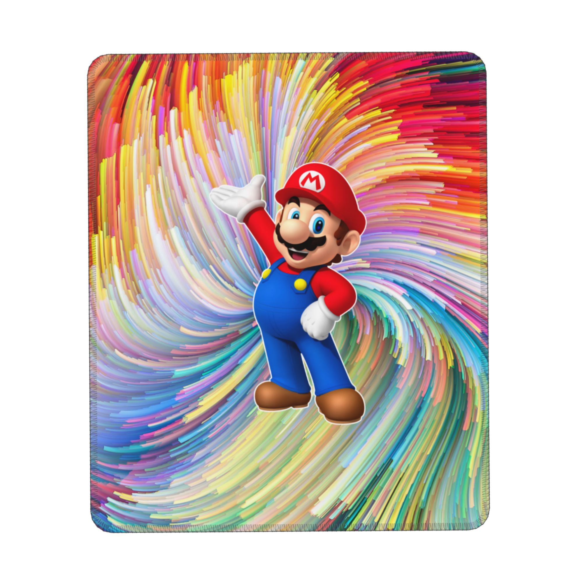 Tie Dye Super Mario Rubber Lock Edge Mouse Pad (Vertical) Office Game ...