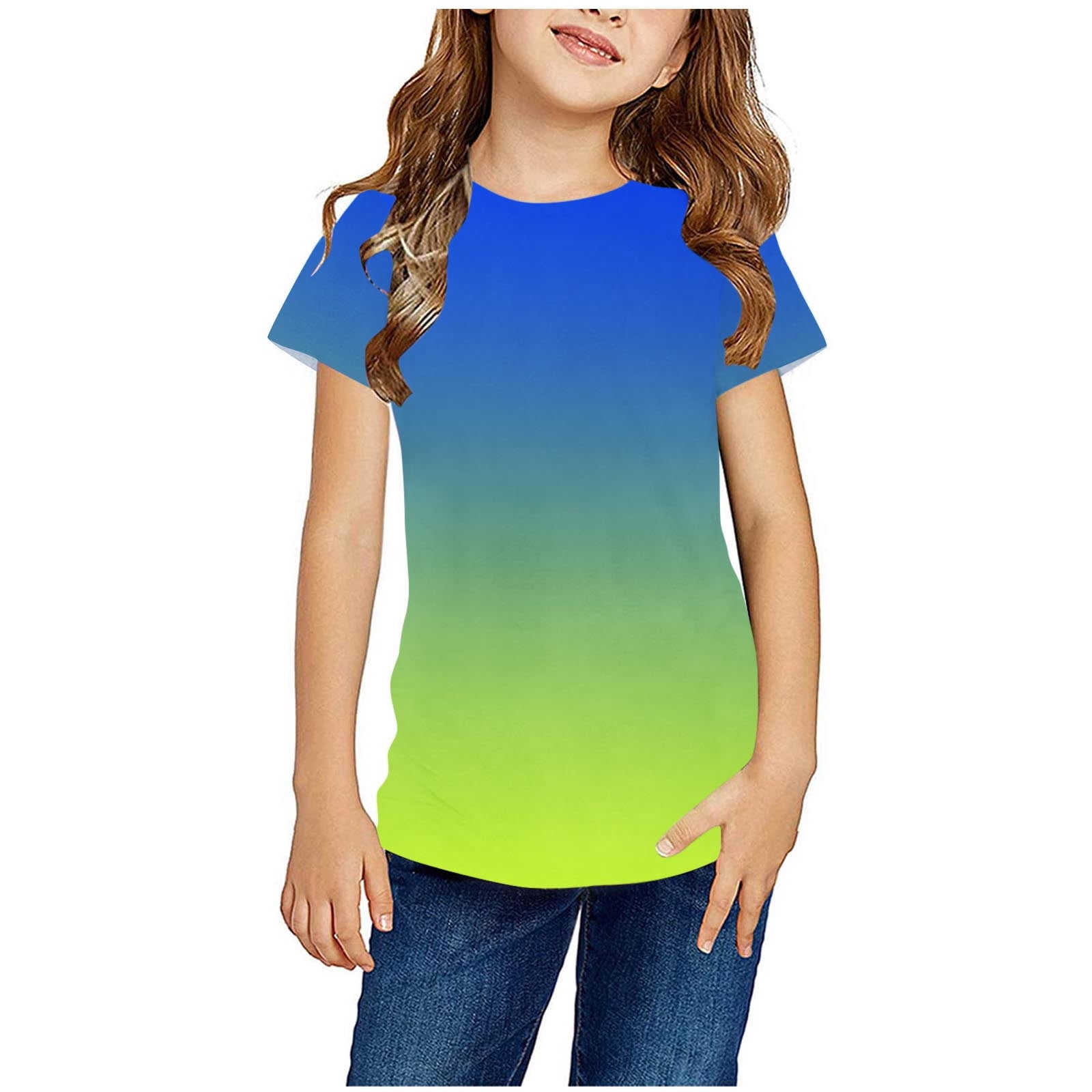 Tie Dye T-Shirt for Kids, Boys Girls 3D Graphic Printed T-Shirts Unisex ...