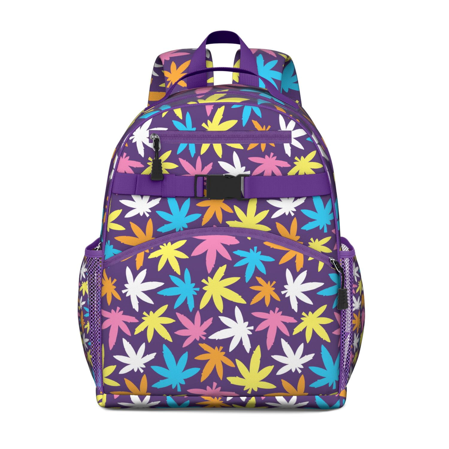 Tie Dye Weed Aesthetic Backpack - Waterproof Daily Commuter Bag with ...