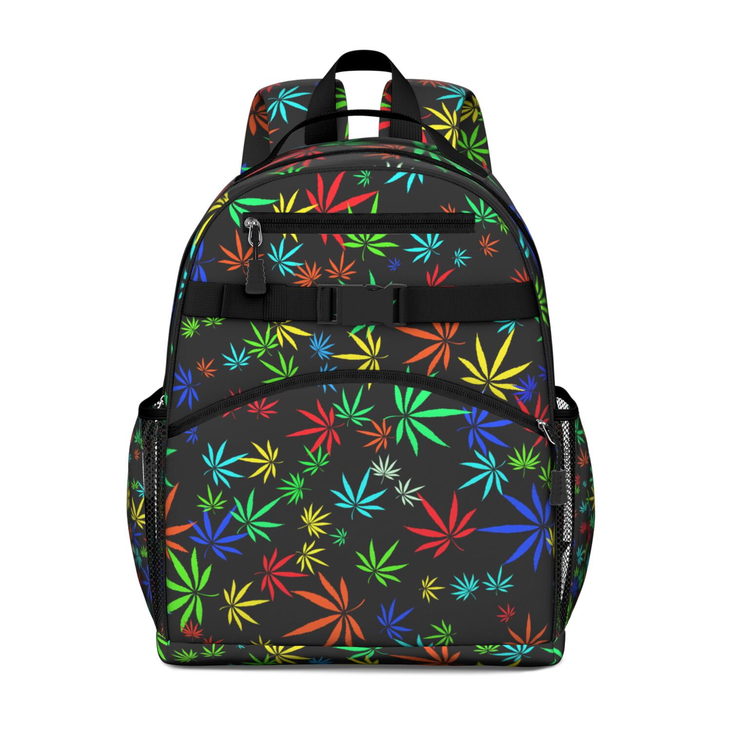 Tie Dye Weed Aesthetic Backpack - Waterproof Daily Commuter Bag with ...