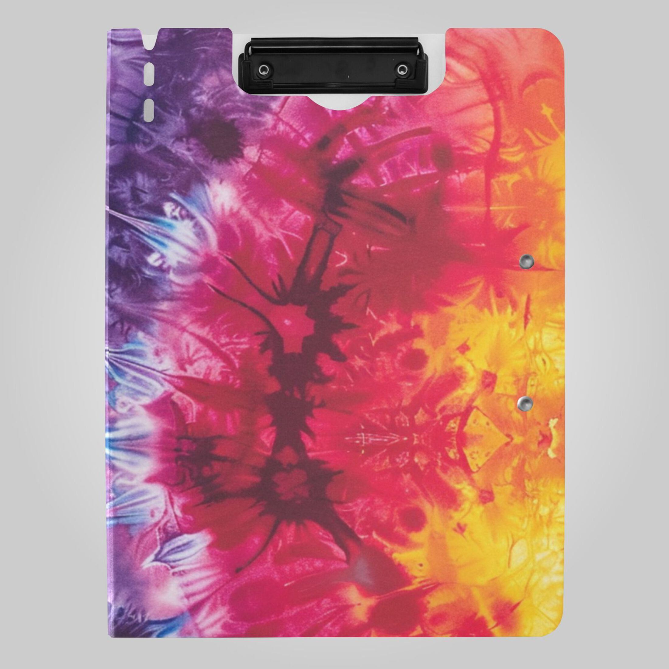 Tie Dye in Rainbow Colors Foldable Binder Folder Clipboard with Pen ...