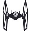 Star Wars Tie Fighter Cartoon Character Wall Art Vinyl Sticker Design ...