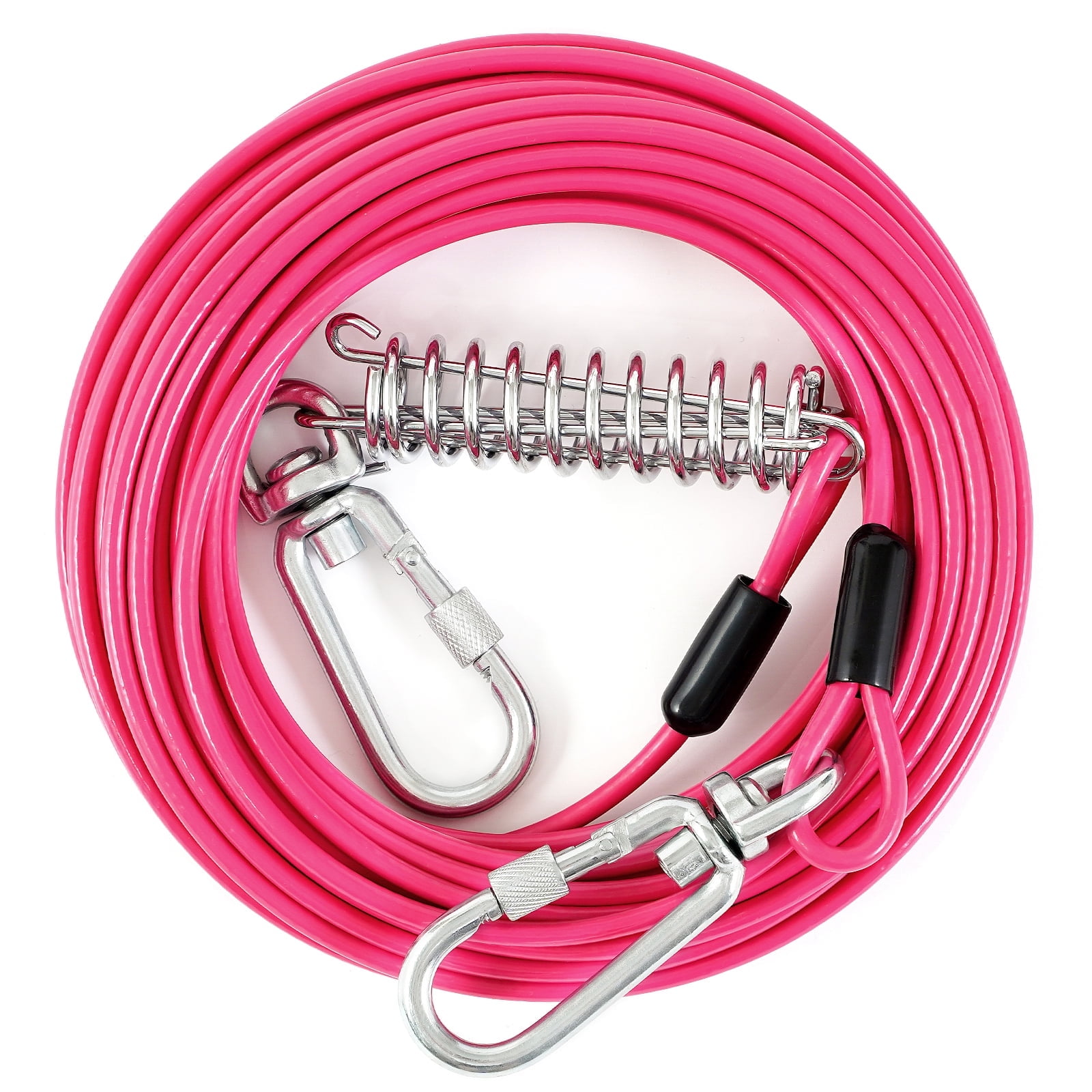 Furggis Tie Out Cable for Dogs, 50 FT Chew Proof Dog Runner, for Dogs ...
