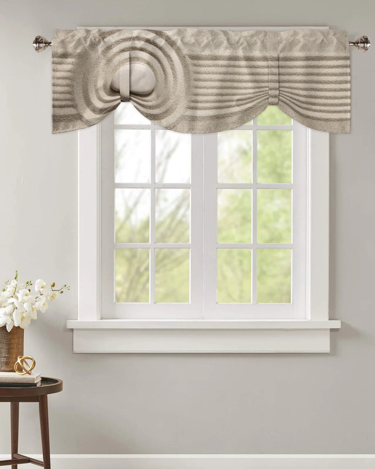 Tie Up Valance for Windows Sand Window Curtain Kitchen Cabinet Coffee ...