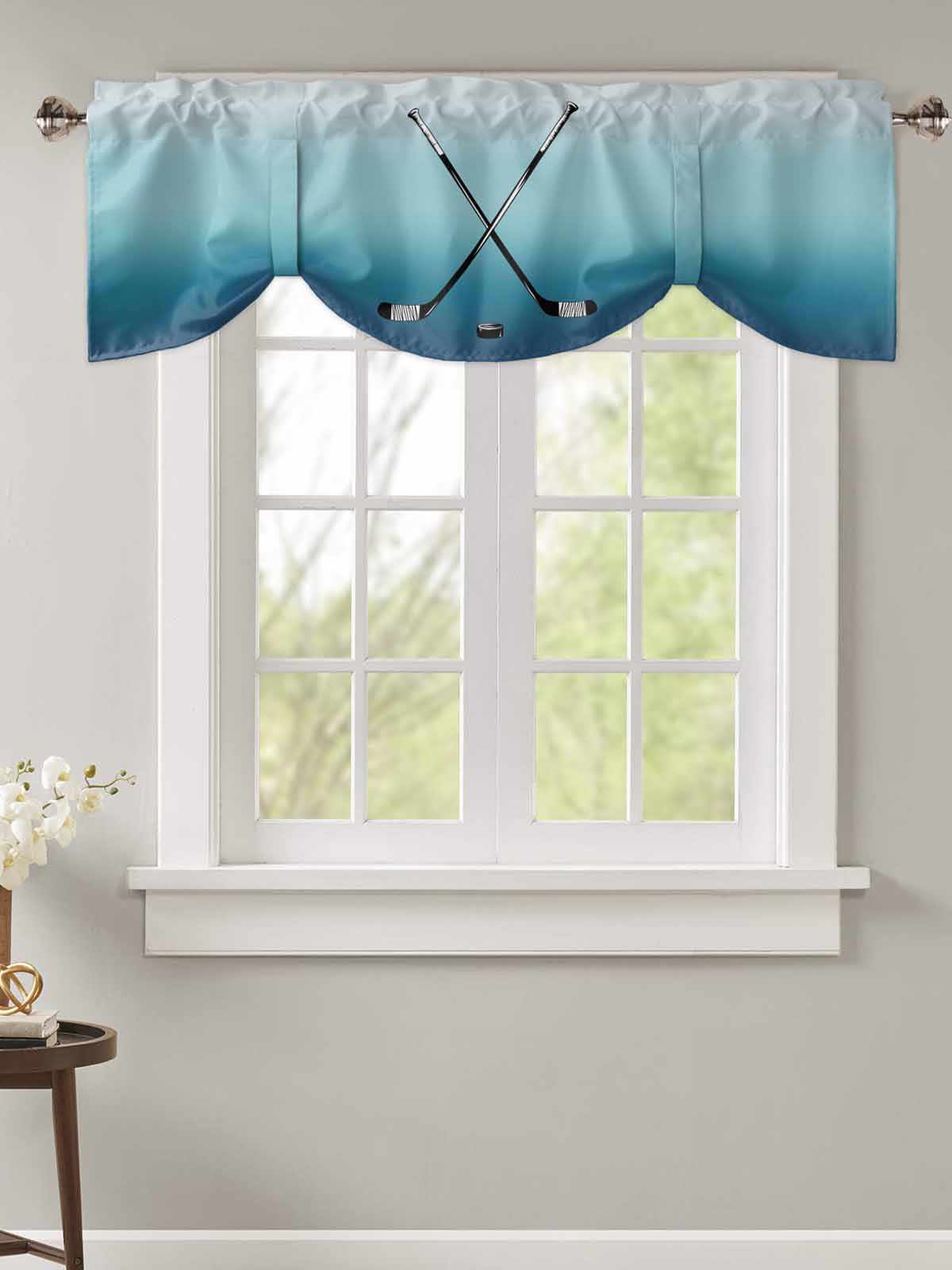 Tie Up Valance Curtain for Kitchen,Golf Clubs Sport Rod Pocket Short ...