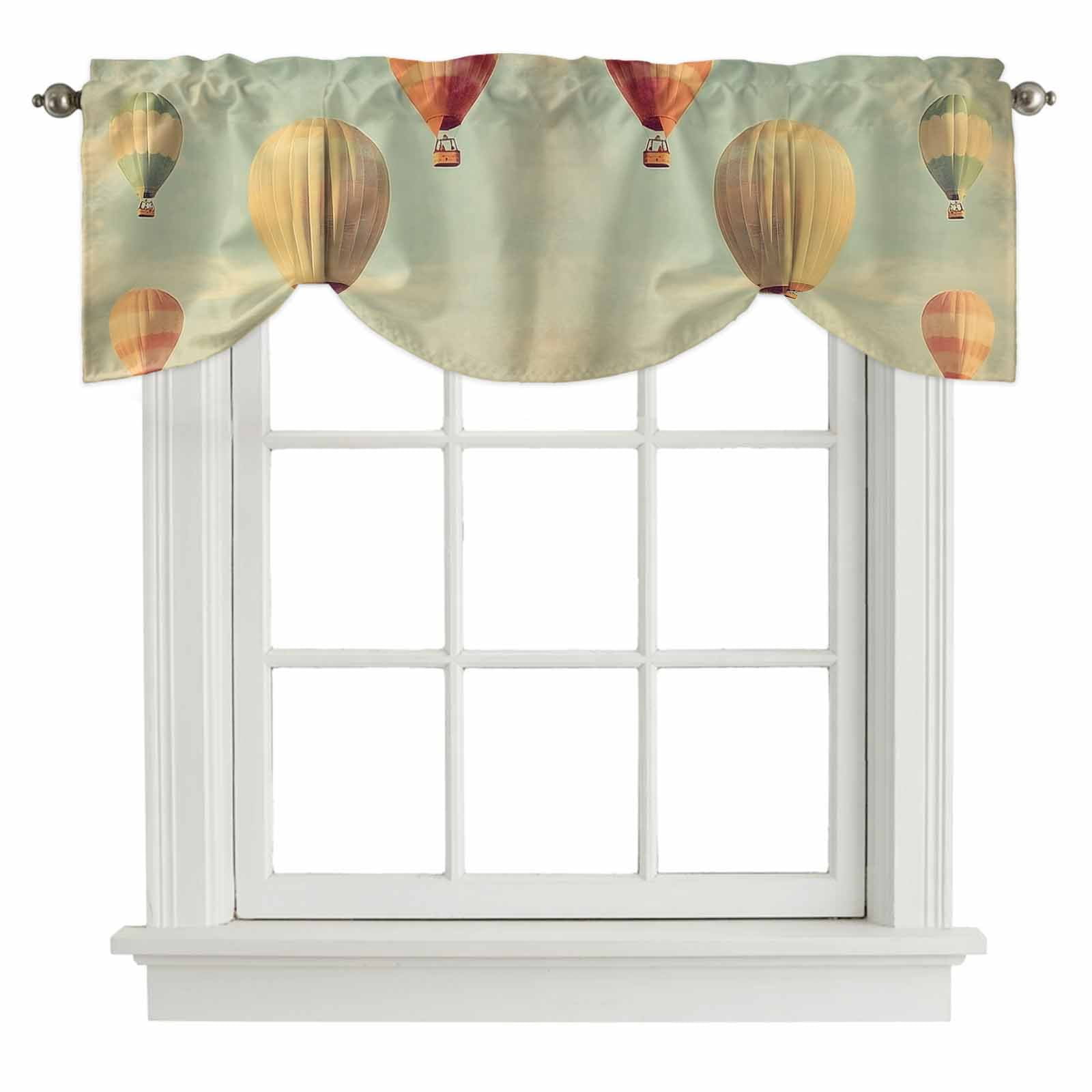 Tie Up Valances for Windows, Floating Hot Air Balloon Adjustable ...
